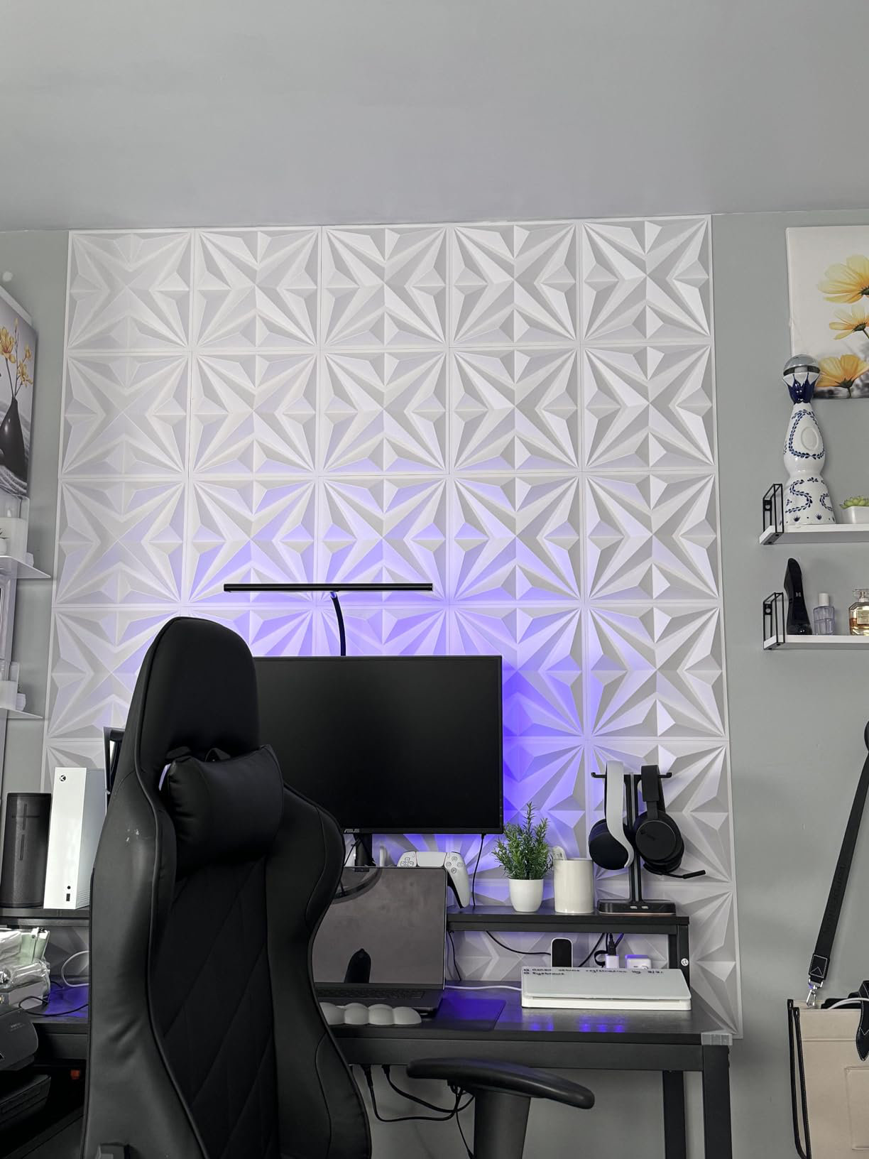 Umedas Decorative 3D Wall Panels Star Textured PVC Wall Panels for ...