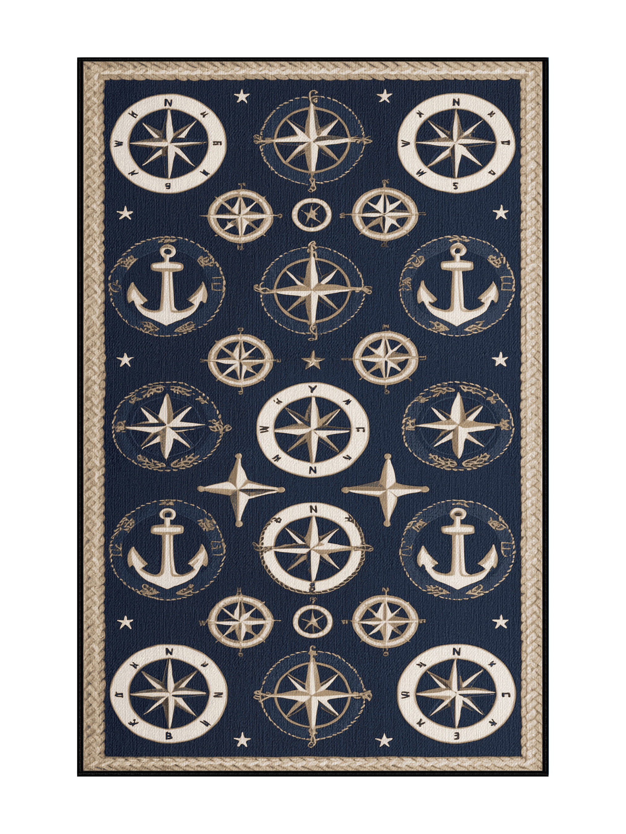 Longshore Tides Washable Naval insignias Nautical Area Rug | Wayfair