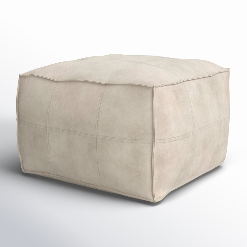 Birch Lane™ Shara Leather Pouf & Reviews | Wayfair