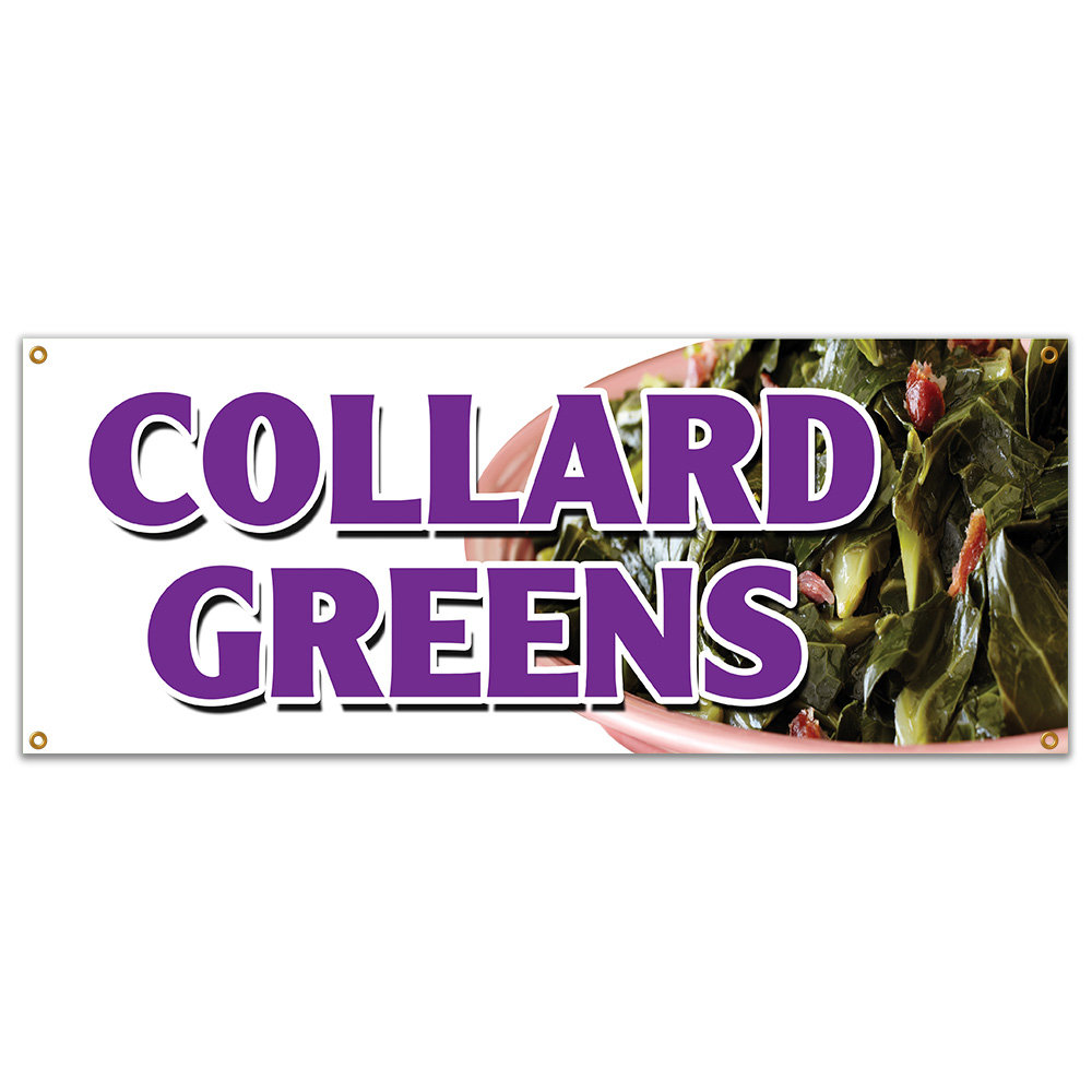 SignMission COLLARD GREENS BANNER SIGN Soul Food Okra Chicken Cornbread ...