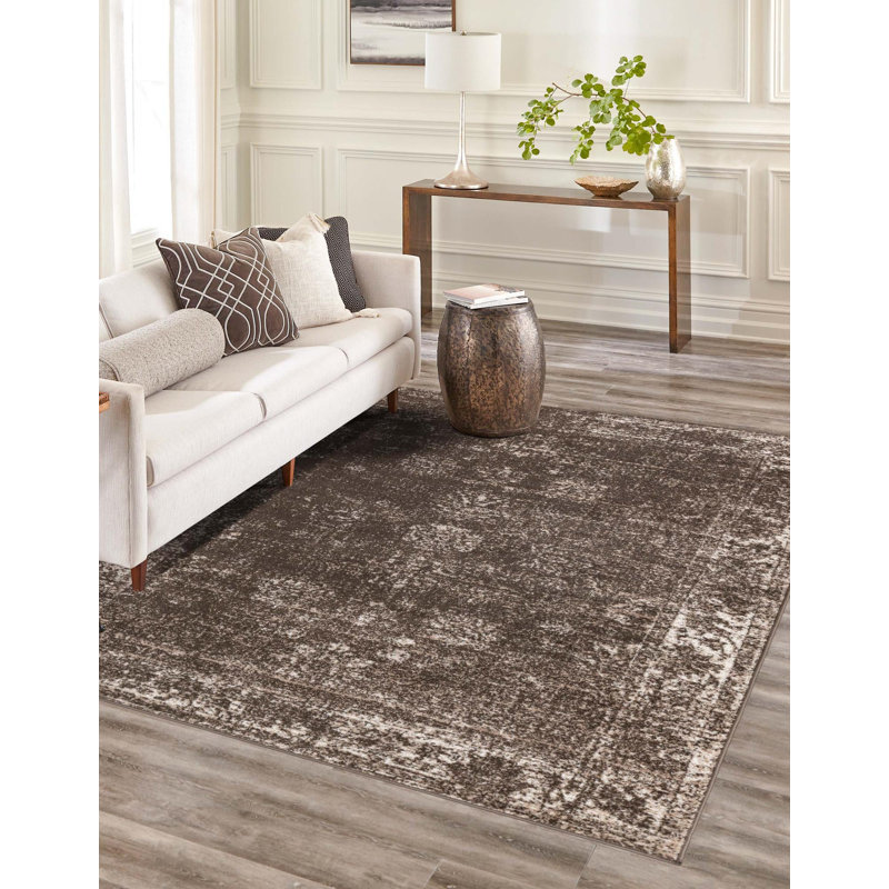 Mistana™ Brandt Floral Brown Area Rug & Reviews | Wayfair