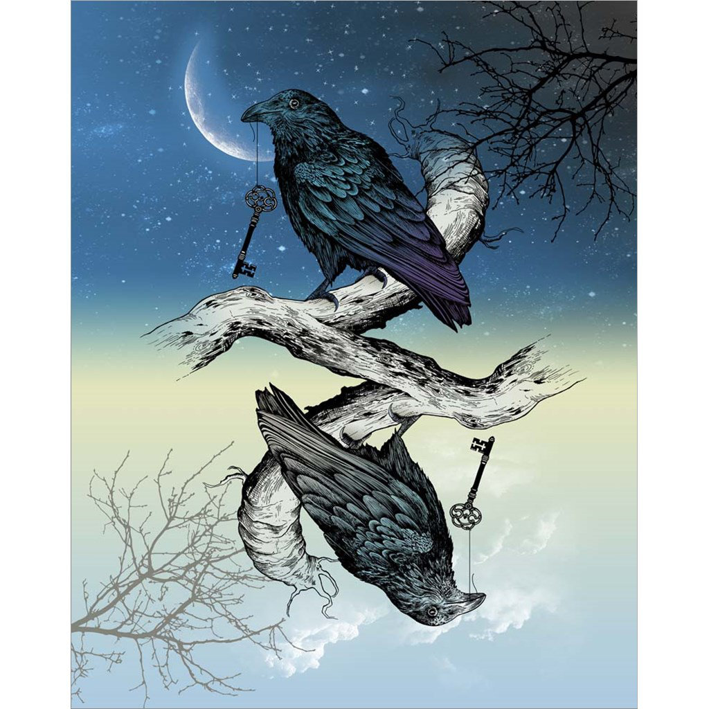 Trinx Raven Night And Day By Rachel Caldwell, Canvas Wall Art | Wayfair
