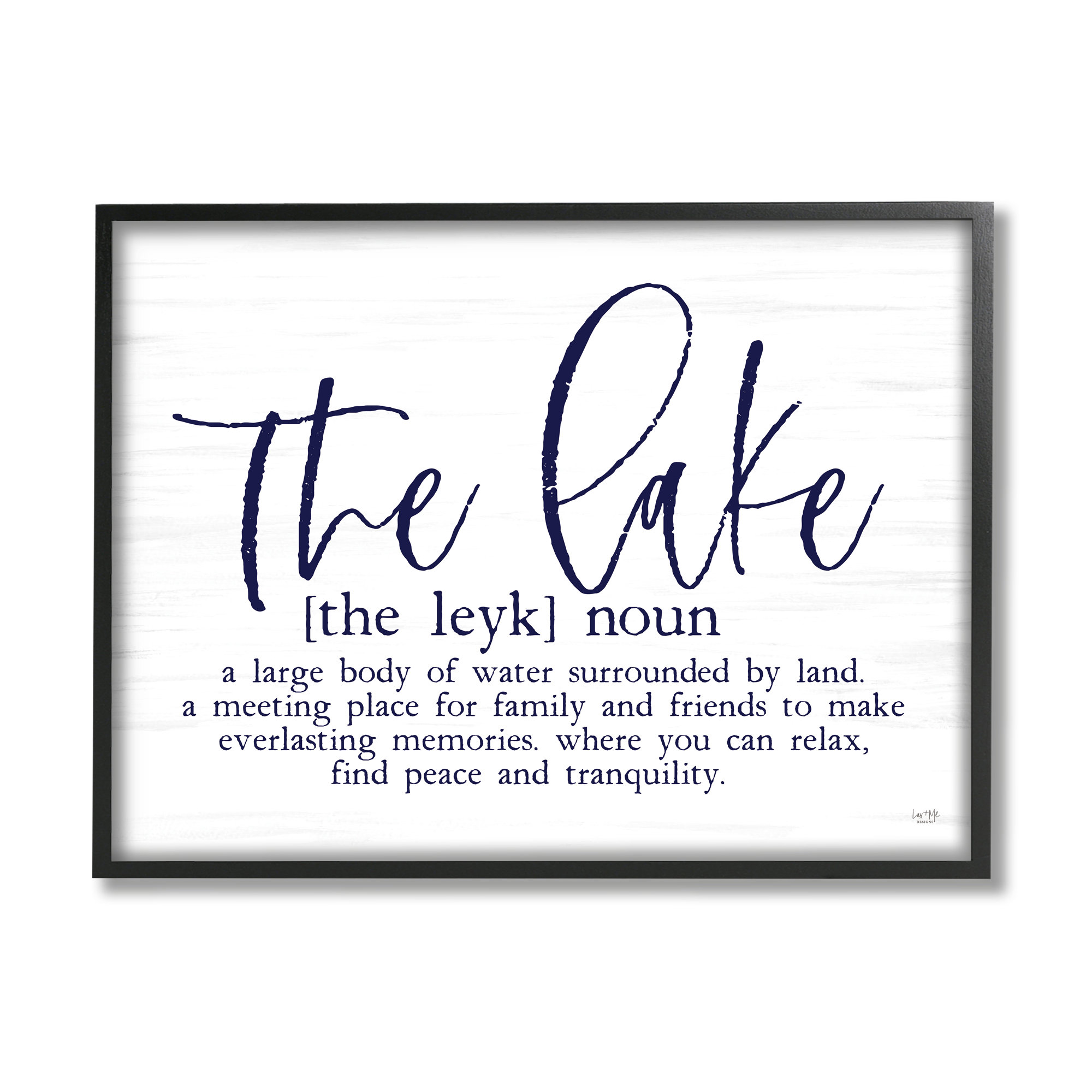 Stupell Industries The Lake Definition Family Phrase by Lux + Me ...