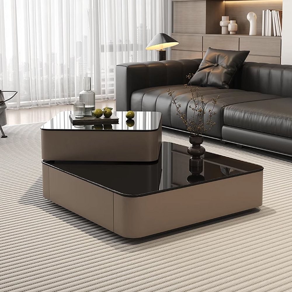 Orren Ellis Luxury Minimalist Rotating Coffee Table | Wayfair