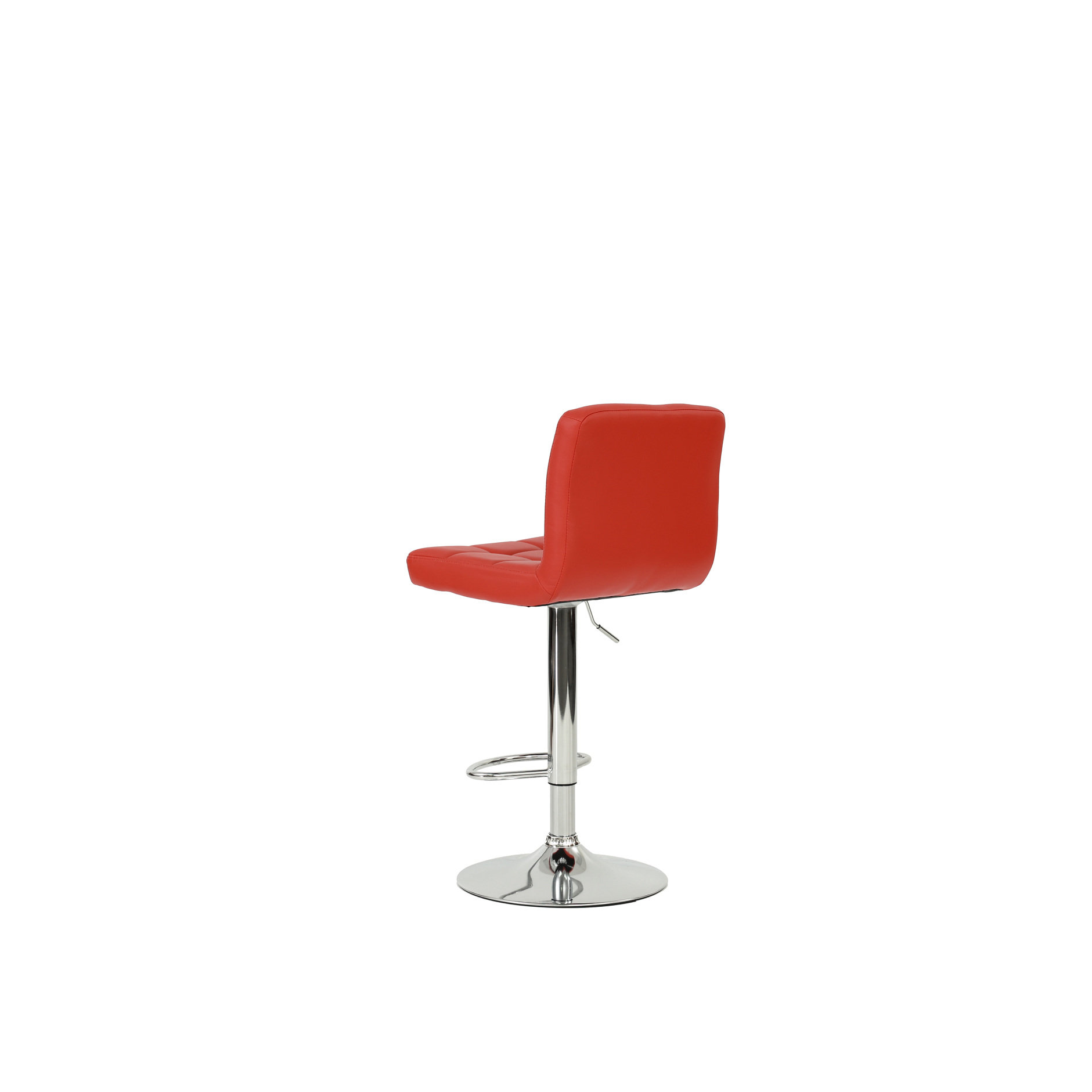 Mercer41 Red Bar Stool, 18In X 23In Seat Area, 35"-43" Adjustable ...
