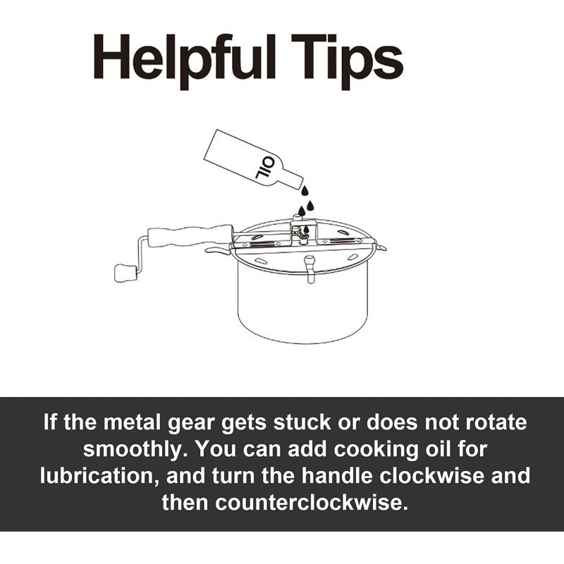 Cook N Home Stovetop Popcorn Popper with Crank, 6-Quart Aluminum ...