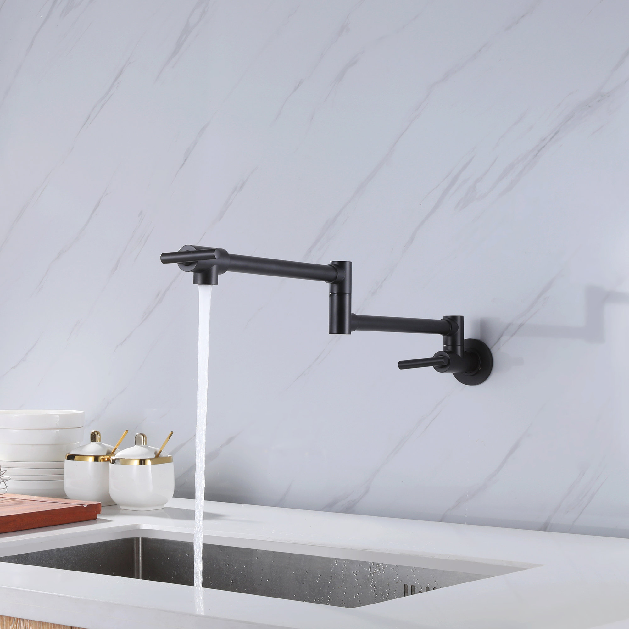 Designer Collection Wall Mounted Single Hole Pot Filler Folding ...