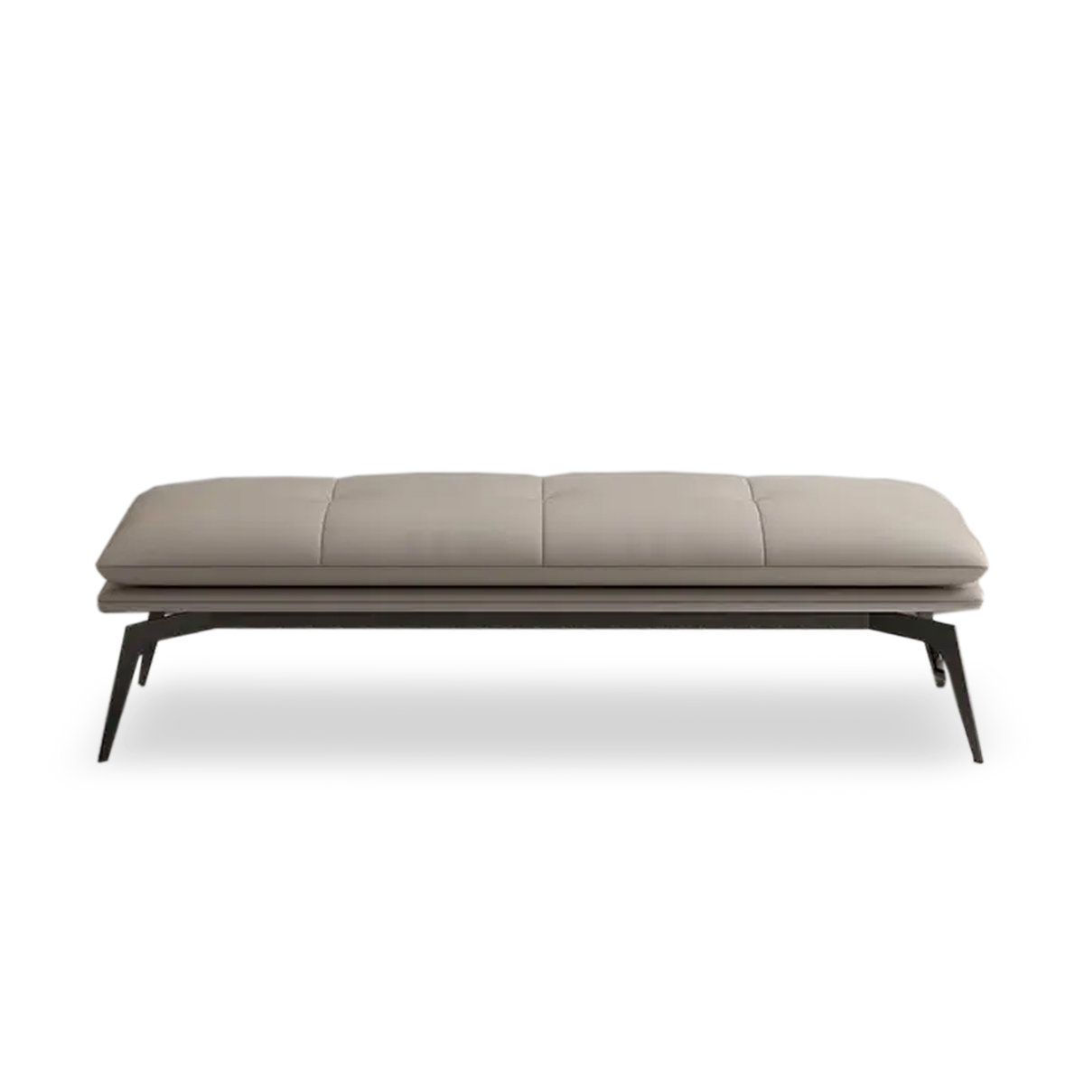 EliteFurnishings Modern Leather Bench with Carbon Steel Legs | Wayfair