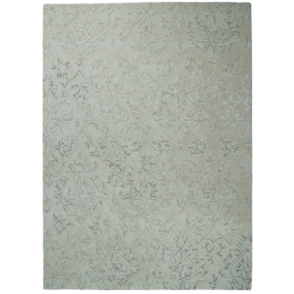 One Allium Way® Wool Damask Rug | Wayfair