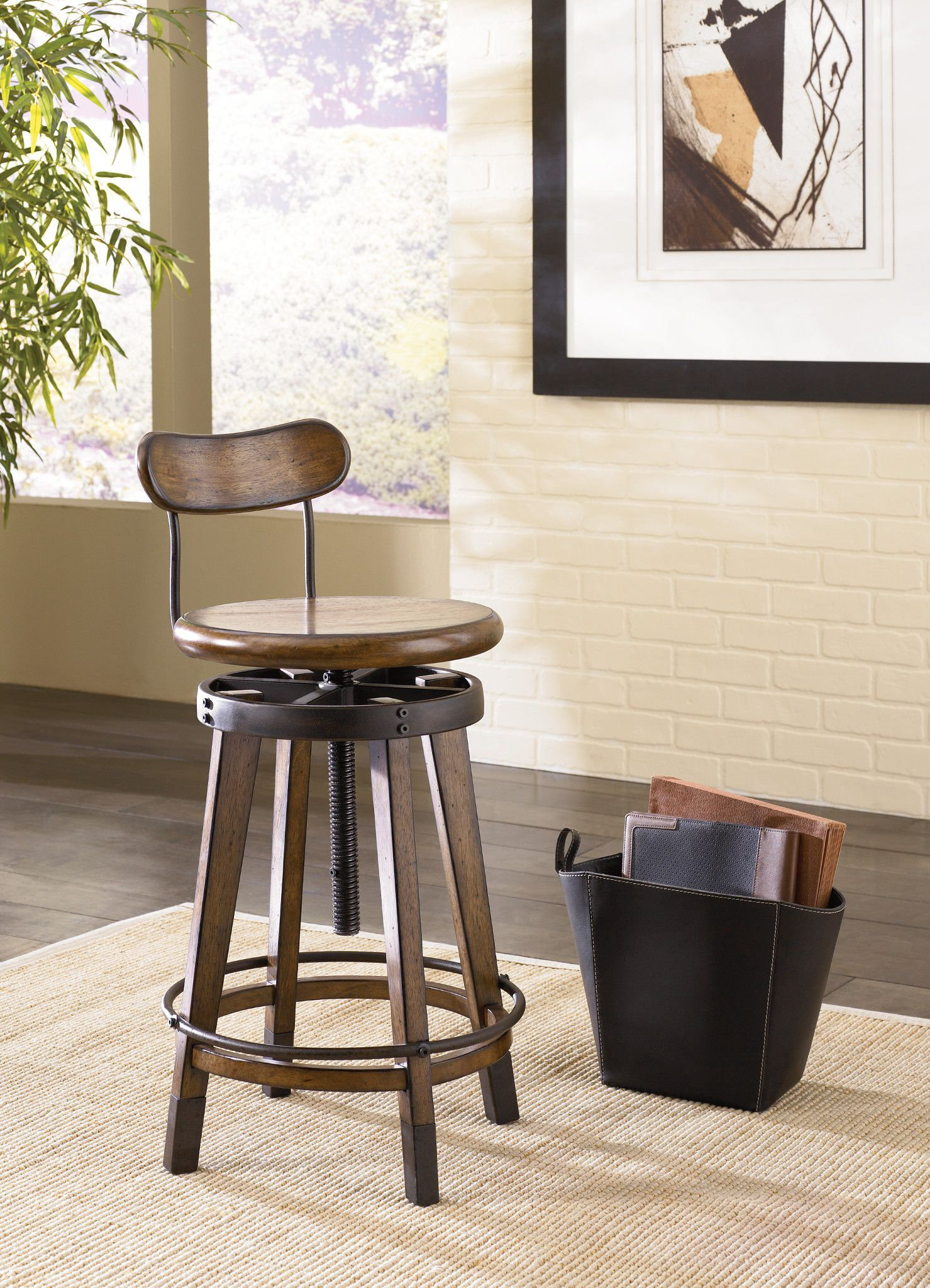 Trent Austin Design® Kesgrave Adjustable Height Swivel Bar Stool ...