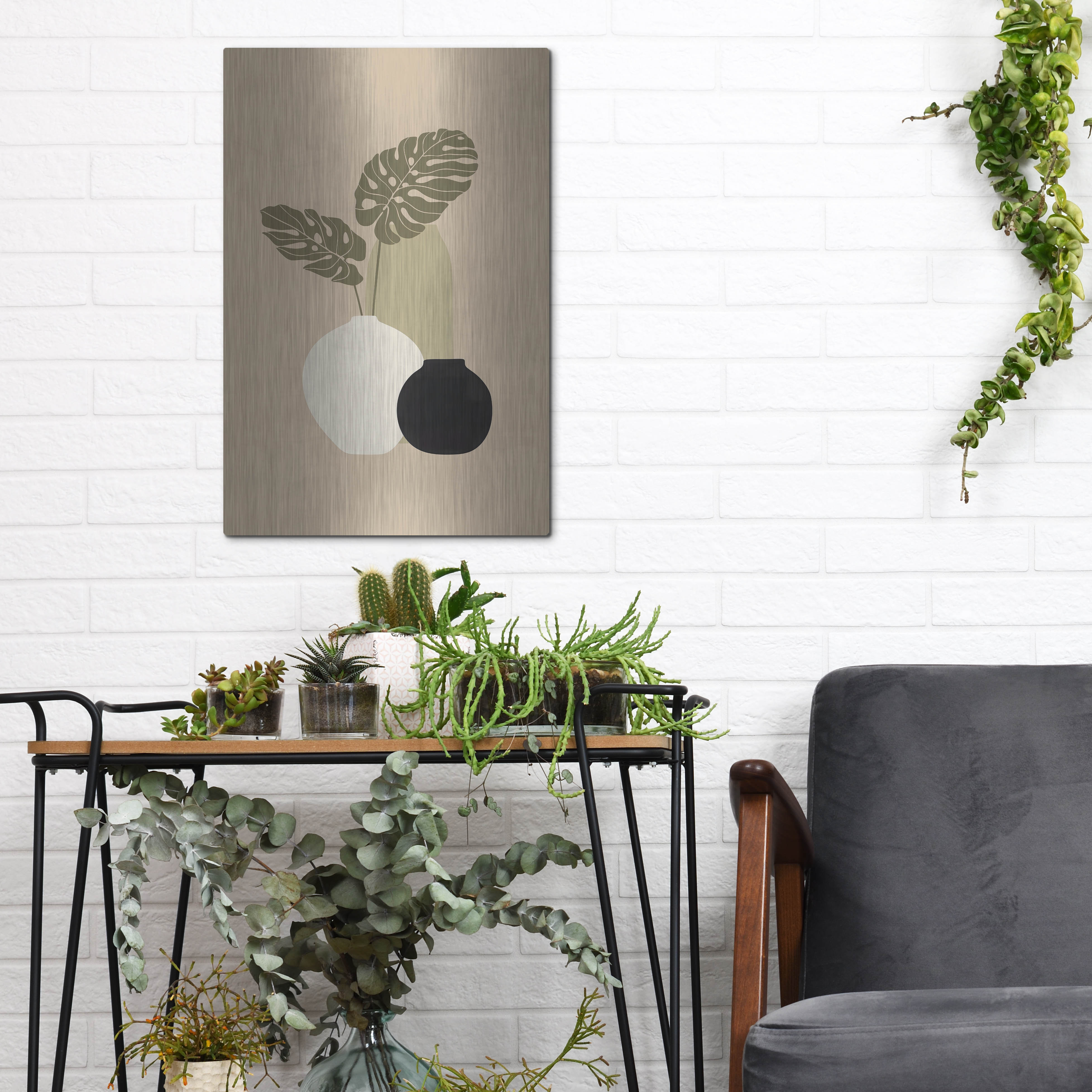 Winston Porter 'Three Vases 1' by Incado Metal Wall Art | Wayfair