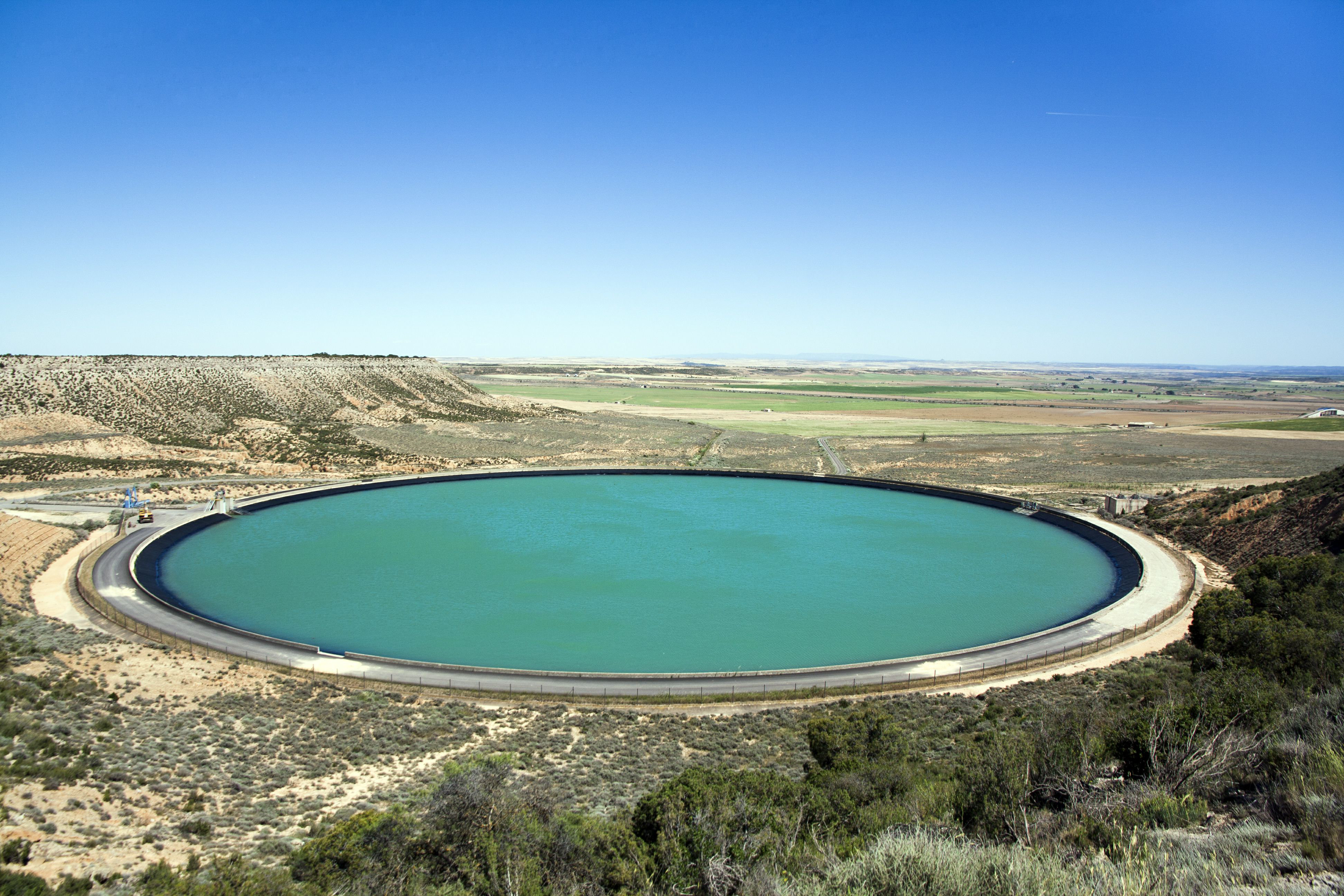 Ebern Designs Water Reservoir - Wrapped Canvas Photograph | Wayfair