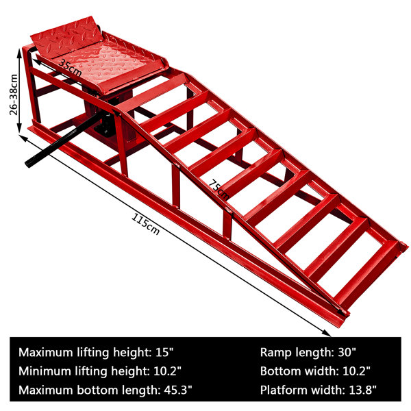 EVGTTI 2pcs Auto Car Truck Service Ramps Lifts 11000lbs Heavy Duty ...