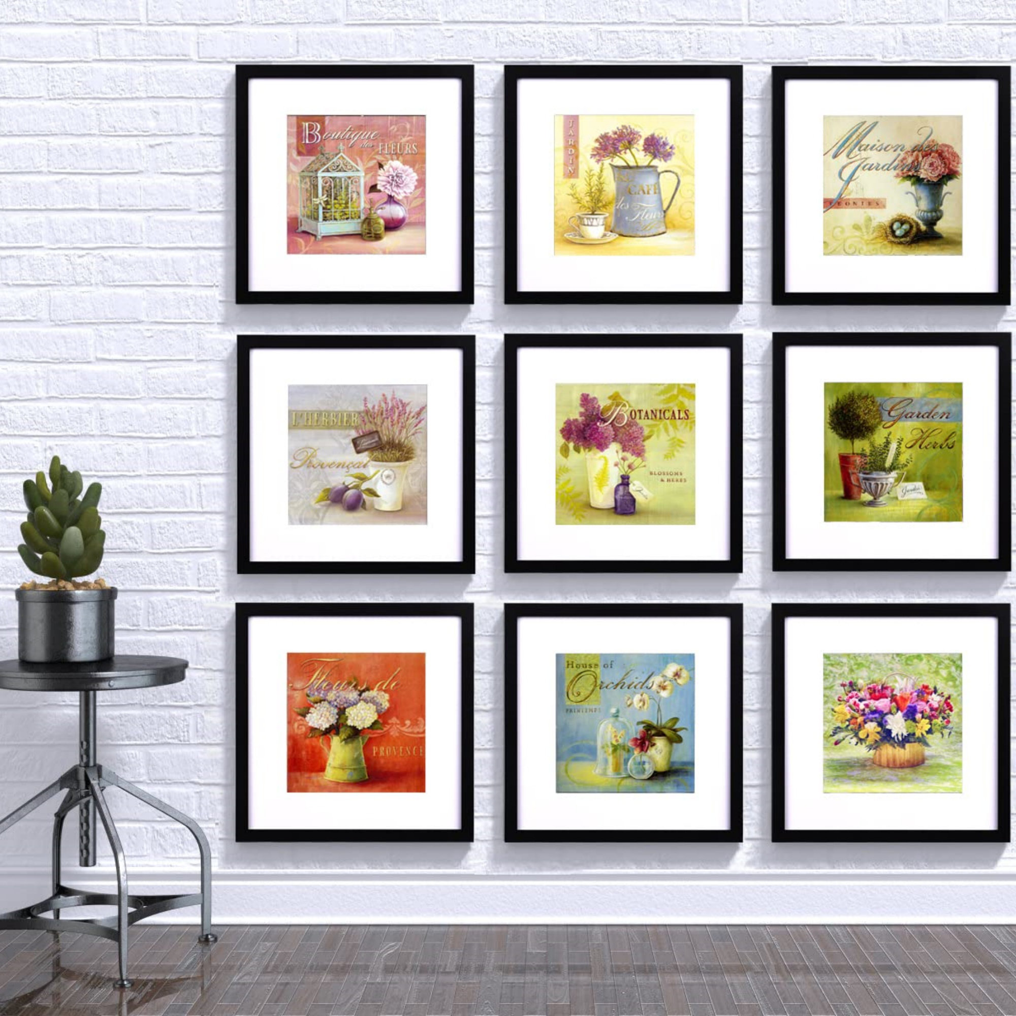Latitude Run® 12X12 Picture Frames Black Set Of 9, Square Photo Frame ...