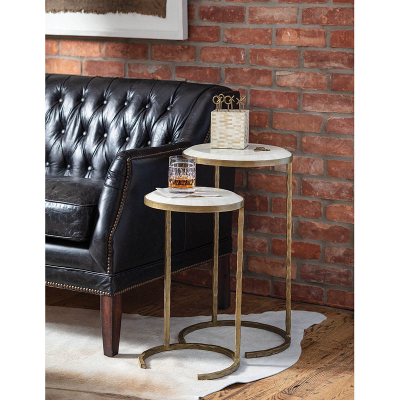 Regina Andrew Bone Veneer Nesting Table (Brass) | Wayfair