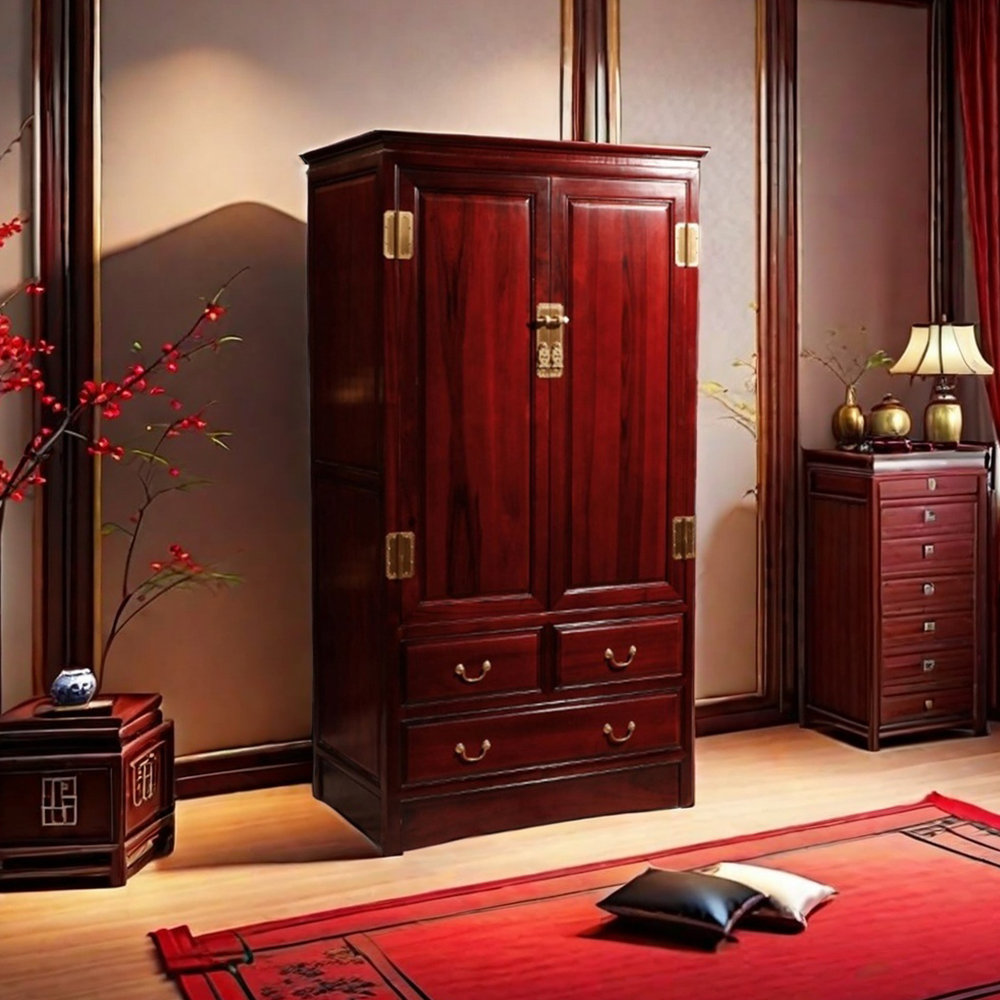 Parttlion Chinese style light luxury retro wardrobe - Wayfair Canada