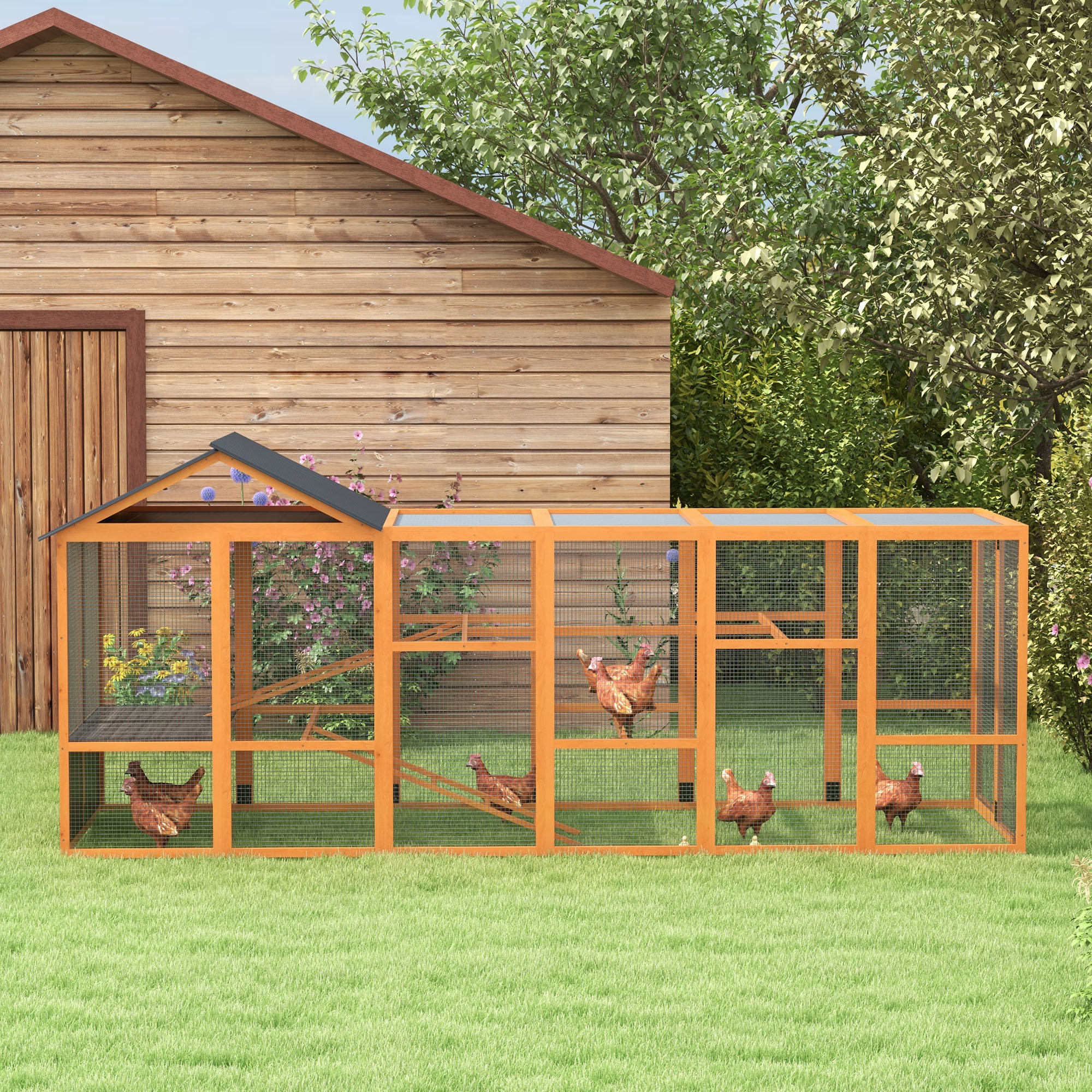 Tucker Murphy Pet™ Dearl 47.25 Square Feet Chicken Run with Wire Mesh ...