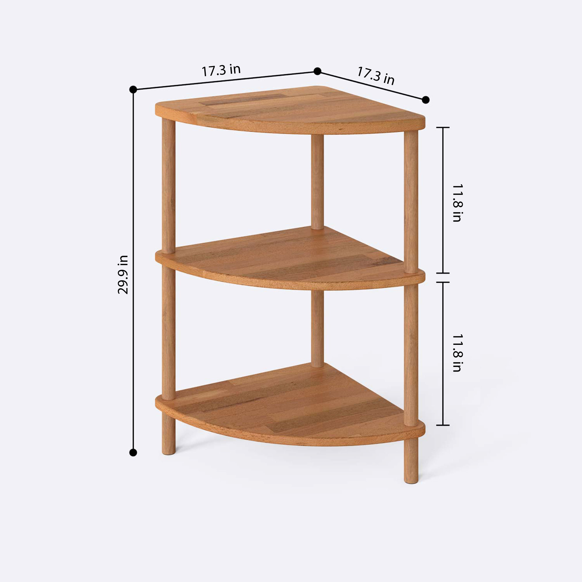 Latitude Run® Solid Wood Short Corner Bookcase | Wayfair