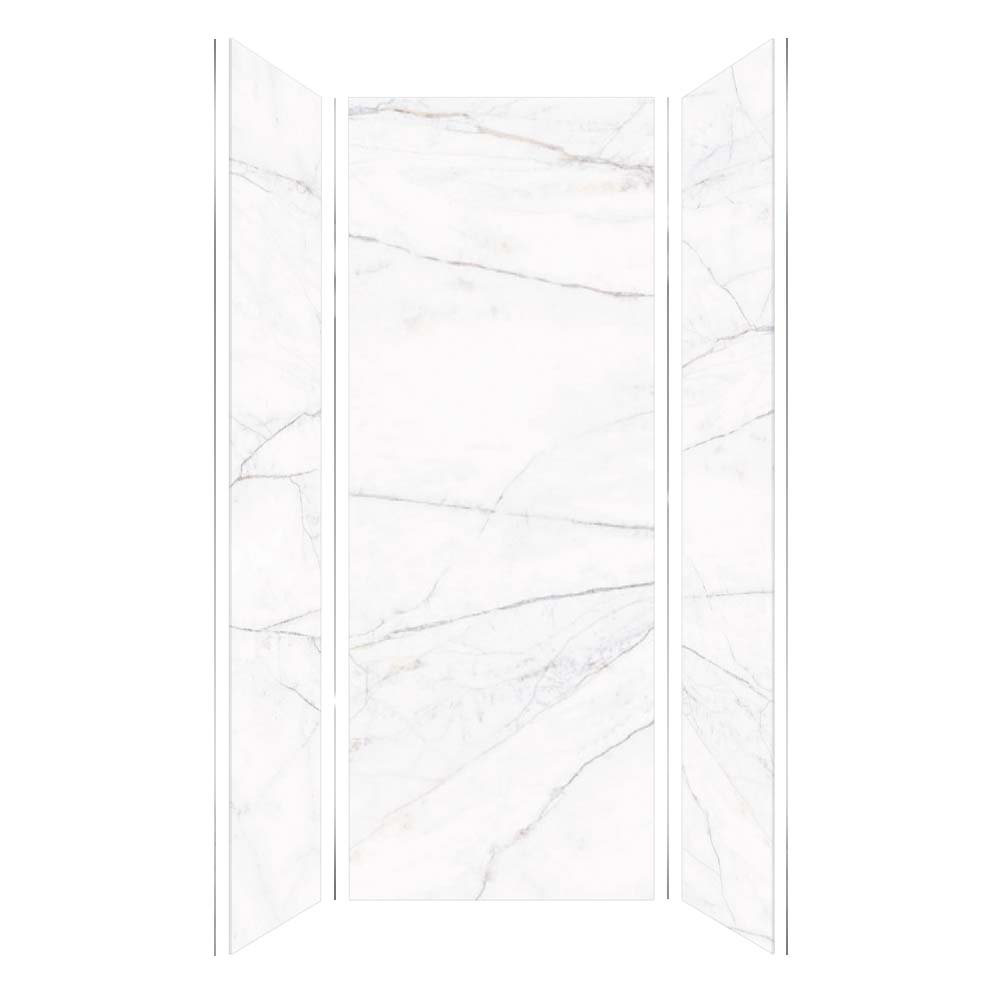 Transolid Titan 39'' W 39'' D 96'' H Glue Up Solid Surface Wall | Wayfair