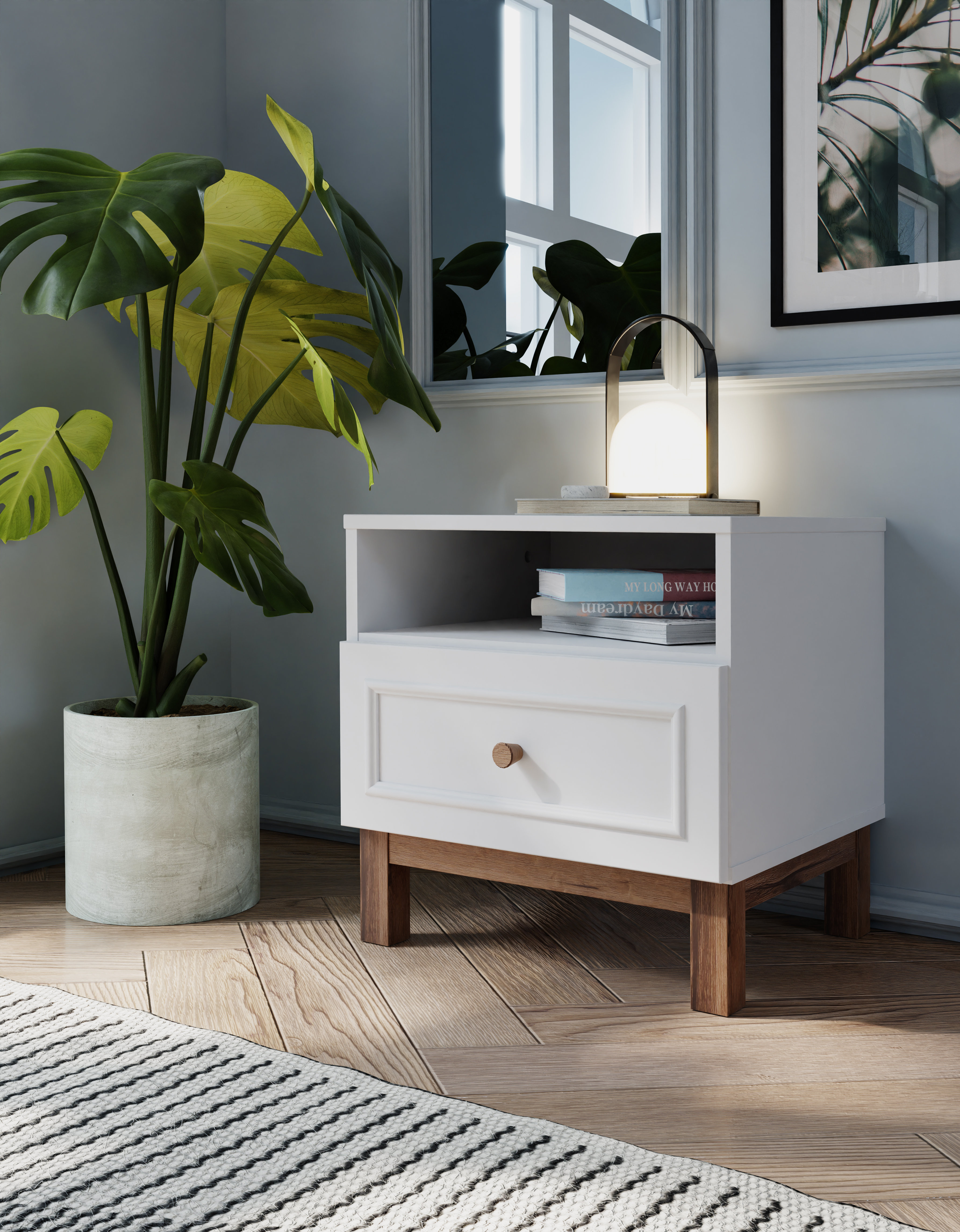 Lark Manor Springer Manufactured Wood Bedside Table | Wayfair.ie