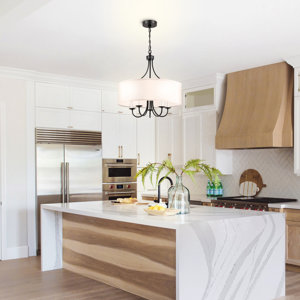 Winston Porter Noetzel 5 - Light Dimmable Drum Chandelier Dining Room ...