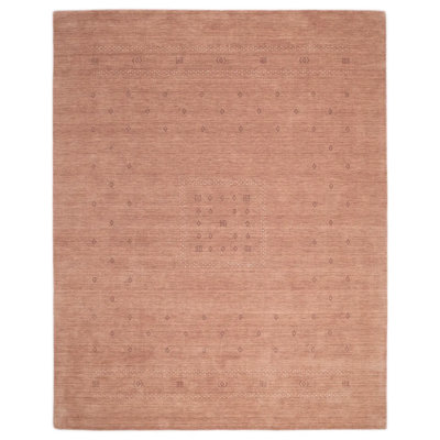 Solo Rugs Hand Knotted Geometric Area Rug in Peach & Reviews | Perigold