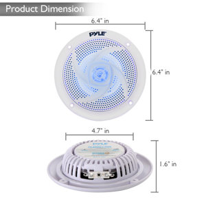 Pyle Marine Speakers - 5.25 Inch 2 Way Waterproof And Weather Resistant ...
