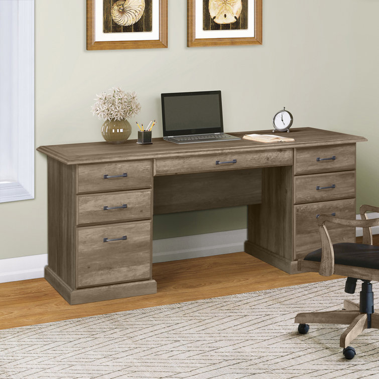 Laurel Foundry Modern Farmhouse Configurable Executive Desk Office Set ...