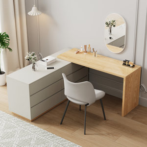 Latitude Run® Dressing Table With 6 Storage Drawers & Reviews - Wayfair ...