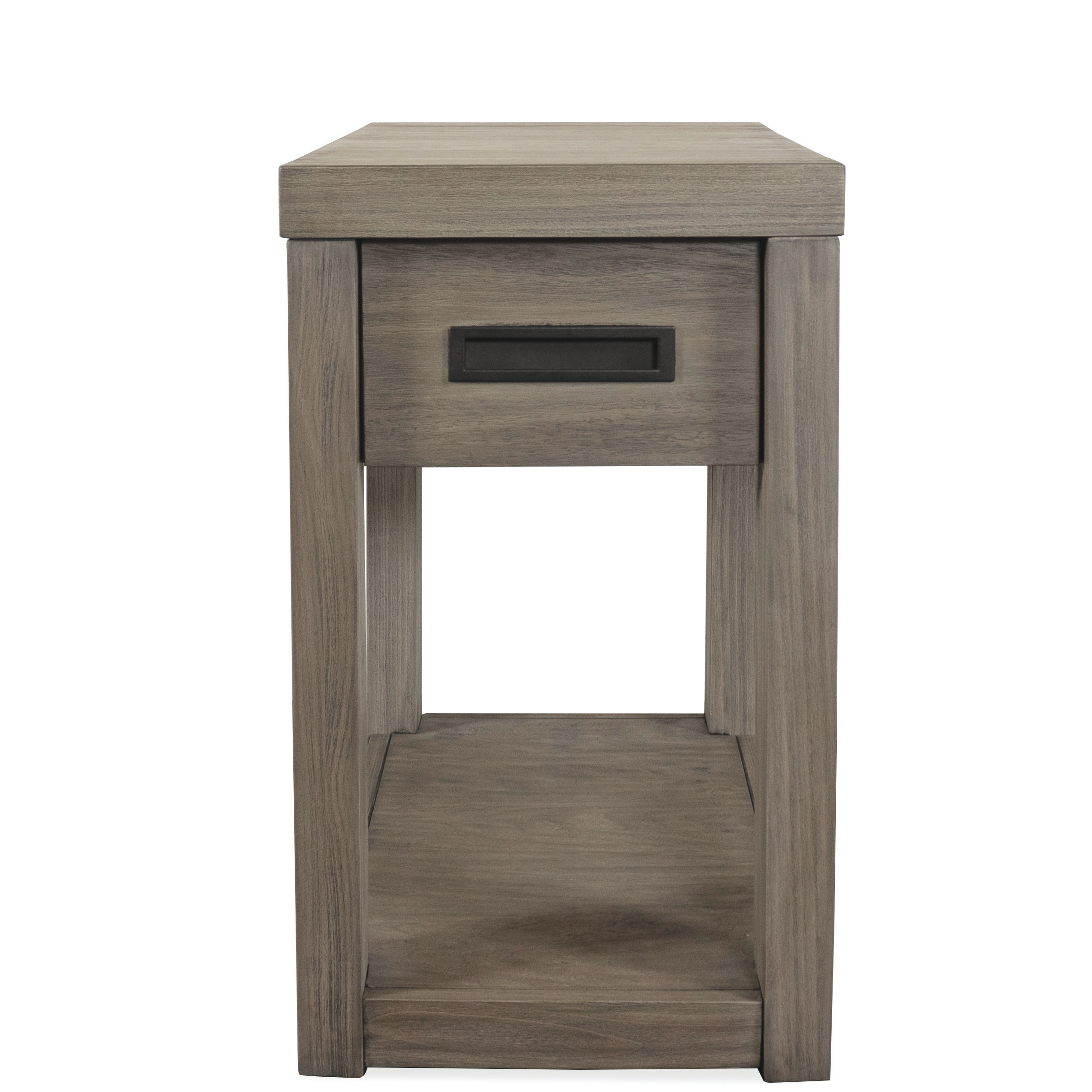 Latitude Run® Table de bout avec tablette et rangement en bois massif ...