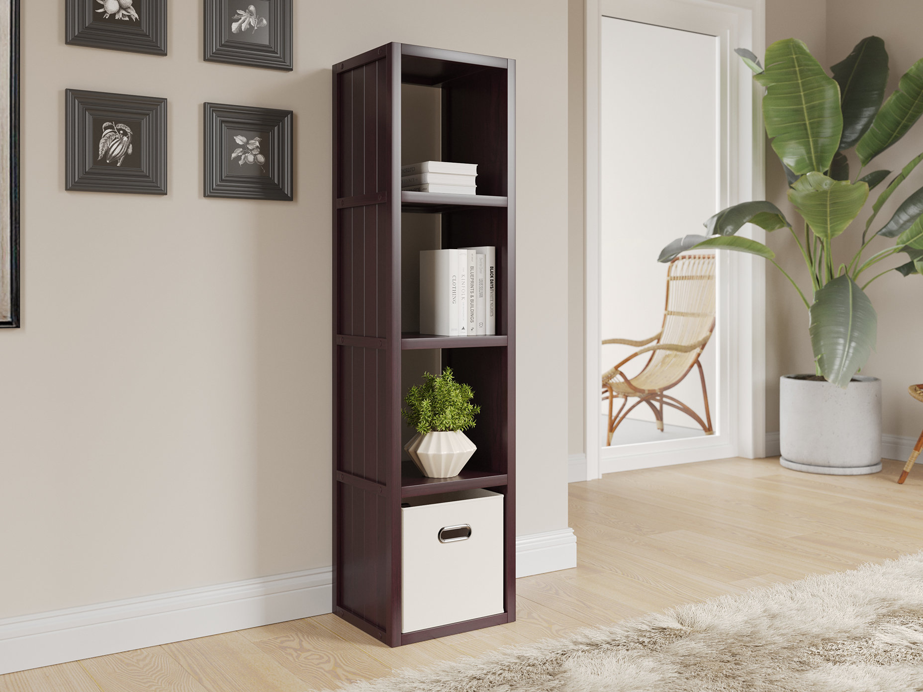 John Louis Home Solid Wood 4 Tall Cube Organizer | Wayfair