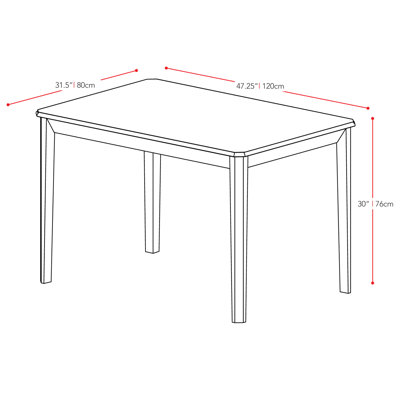 Latitude Run® Cesar 5 - Piece Solid Wood Top Dining Set & Reviews | Wayfair