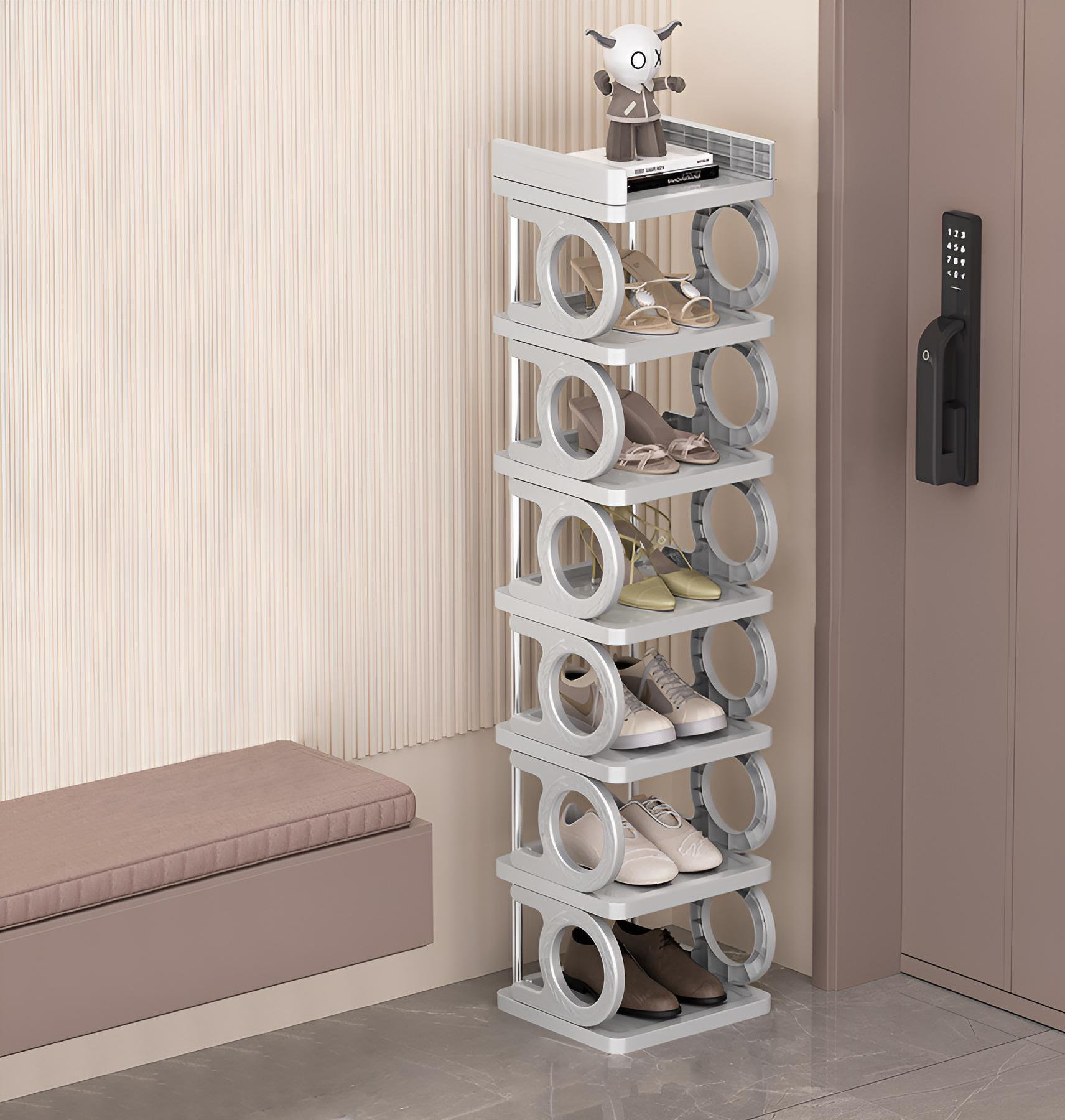 Rebrilliant Small Shoe Storage Rack, Simple Multi-Layer Shoe Rack | Wayfair