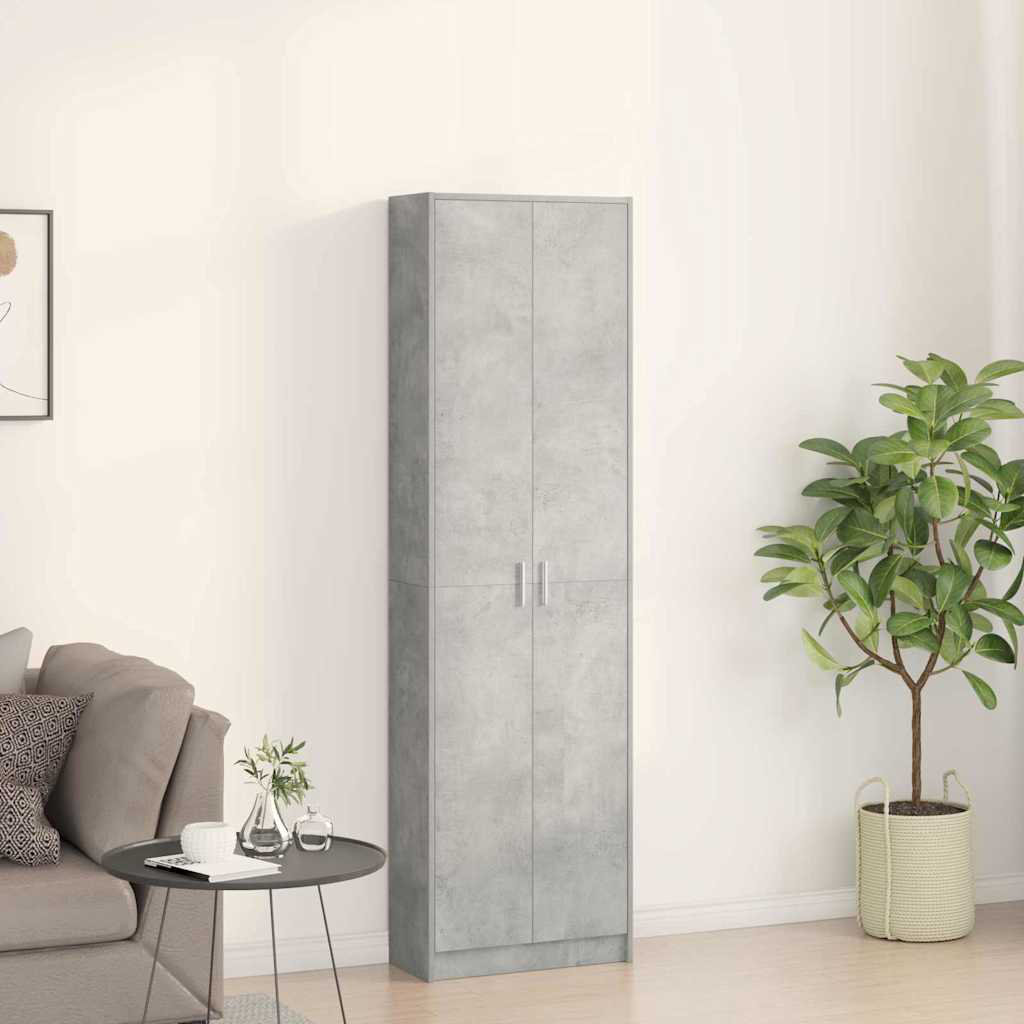 Metro Lane Wardrobe Concrete Grey 55 X 25 X 189 Cm Engineered Wood ...