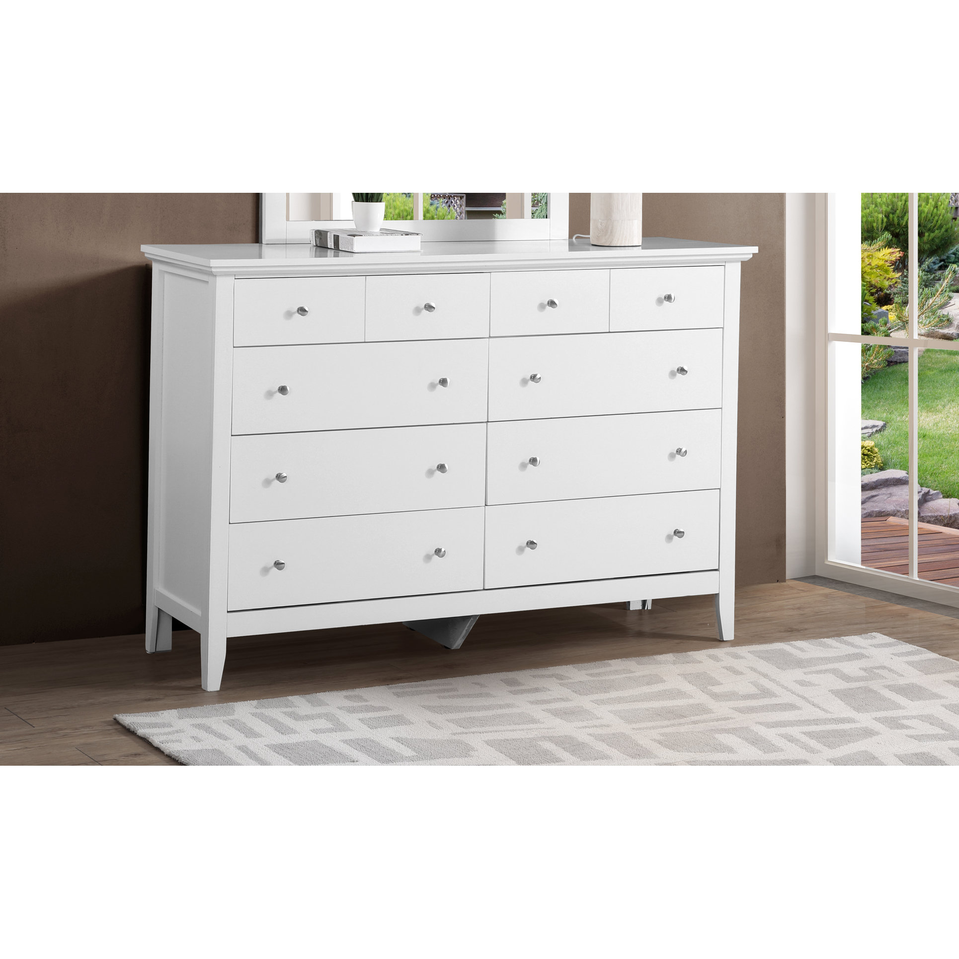 Wildon Home® White Particle Board Dresser - Extra And Robust Tailed ...