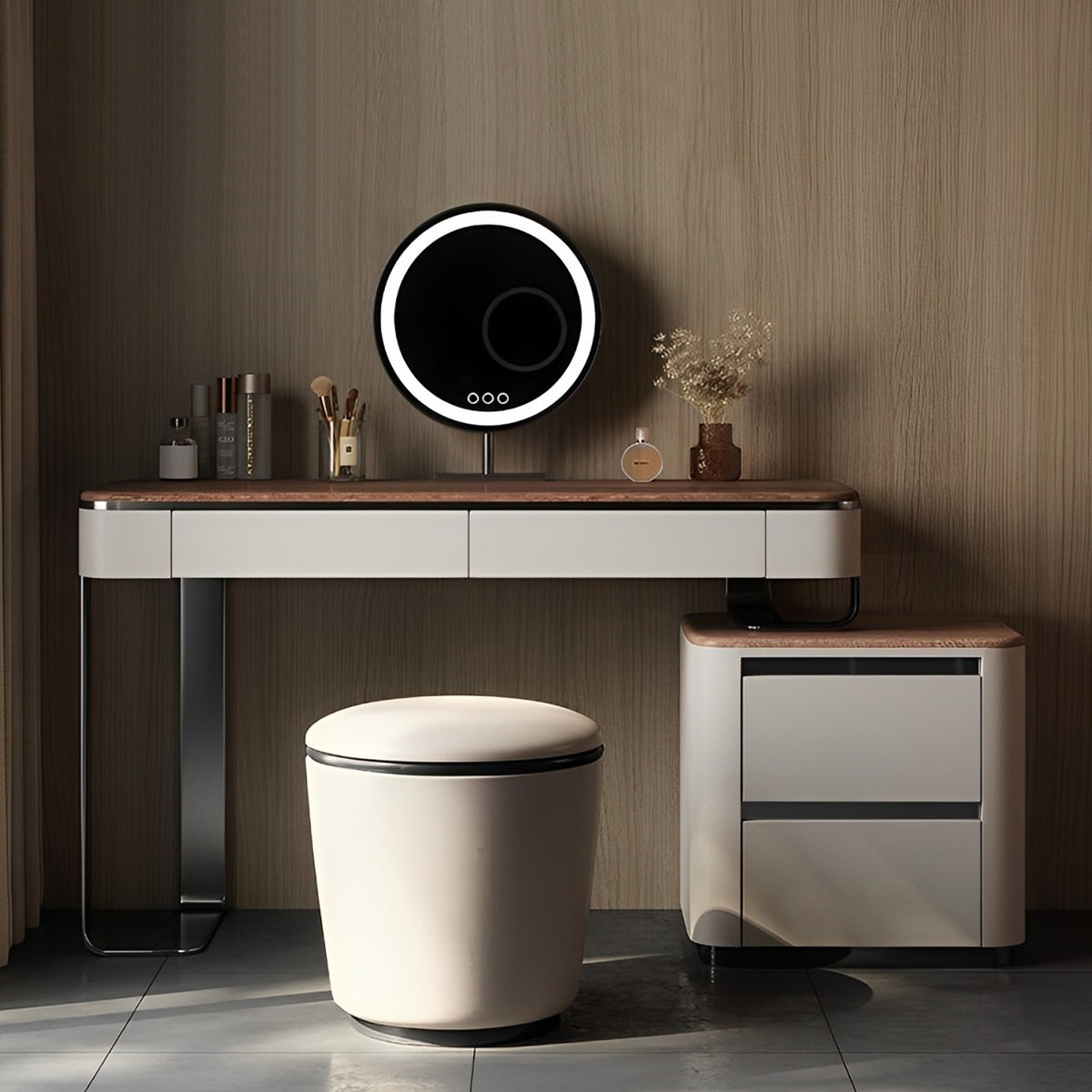 APRORMILI Italian minimalist bedroom makeup table | Wayfair