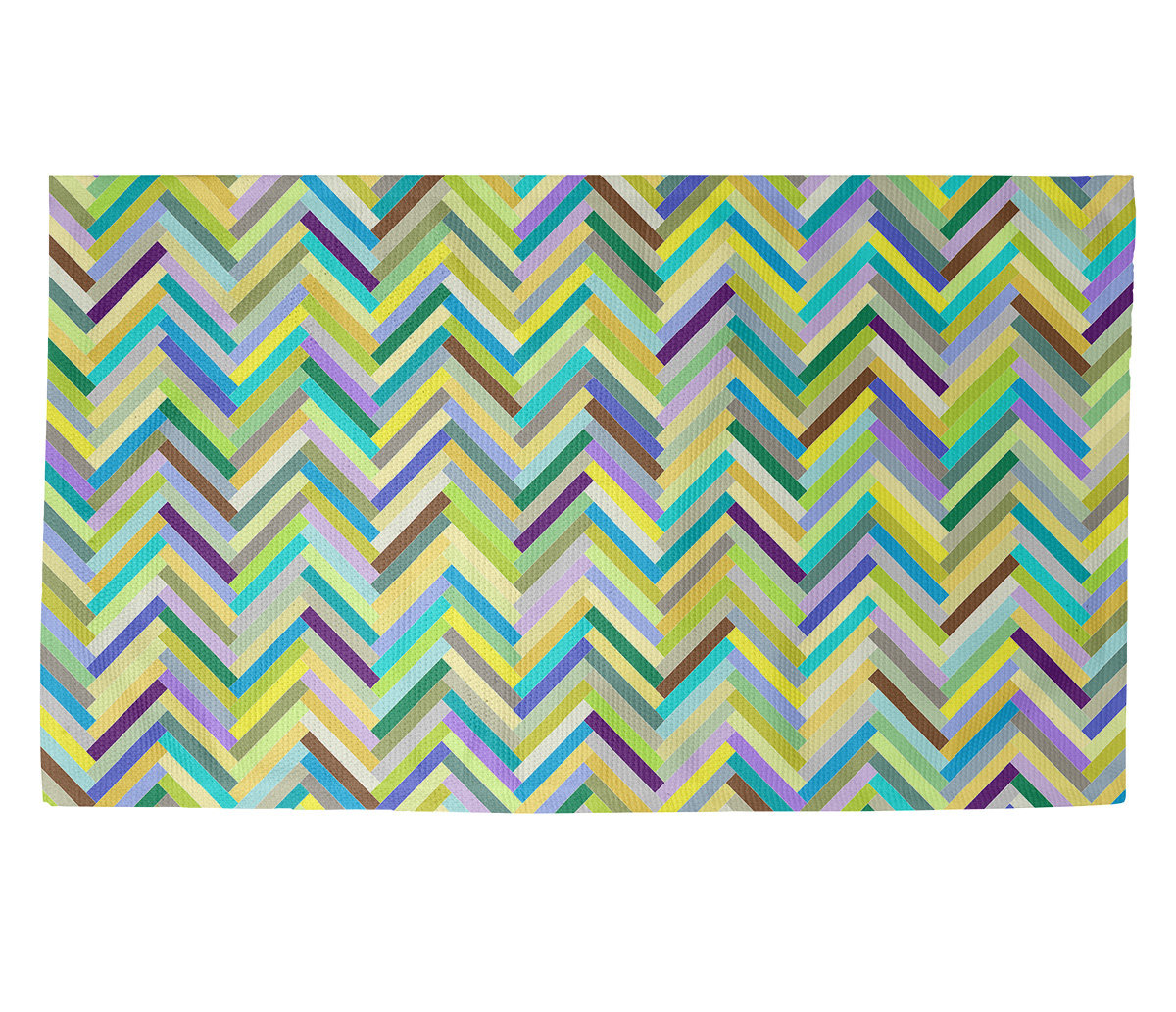 East Urban Home Mcguigan Herringbone Lime Green Area Rug | Wayfair