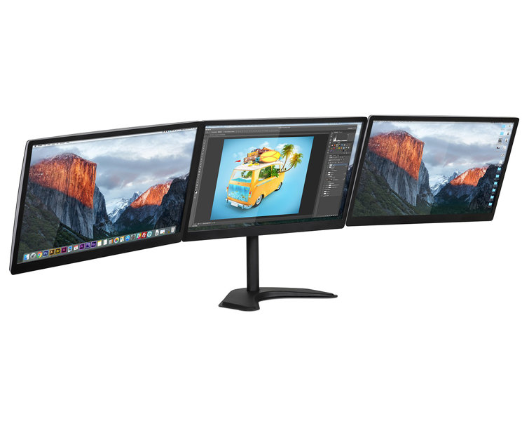 Mount-It Full Motion Adjustable Triple Monitor Stand | 3 Monitor Stand ...