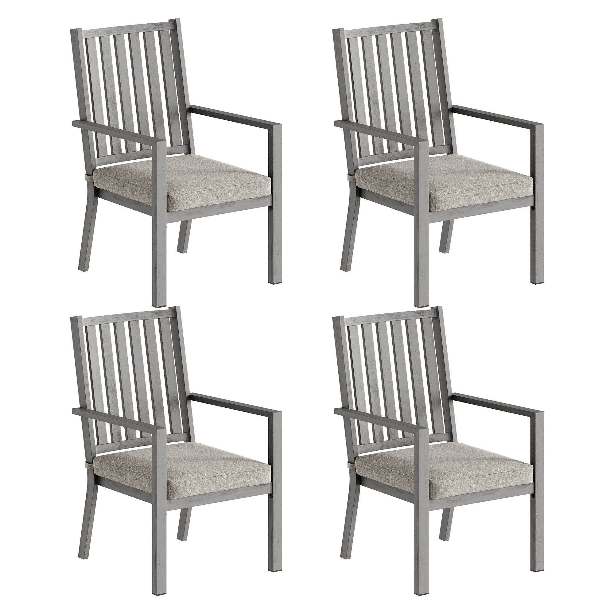 Wildon Home® Deidre Aluminum Outdoor Patio Dining Chair Set of 4 ...