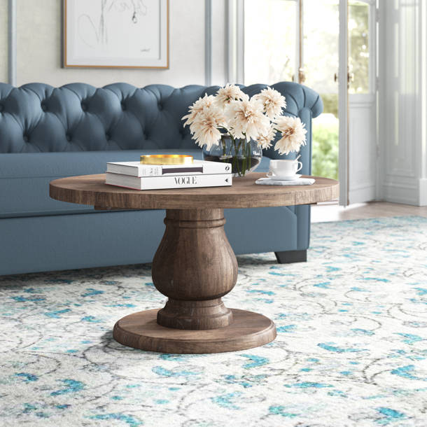 Madison Park Signature Helena Round Wood Pedestal Dining Table ...