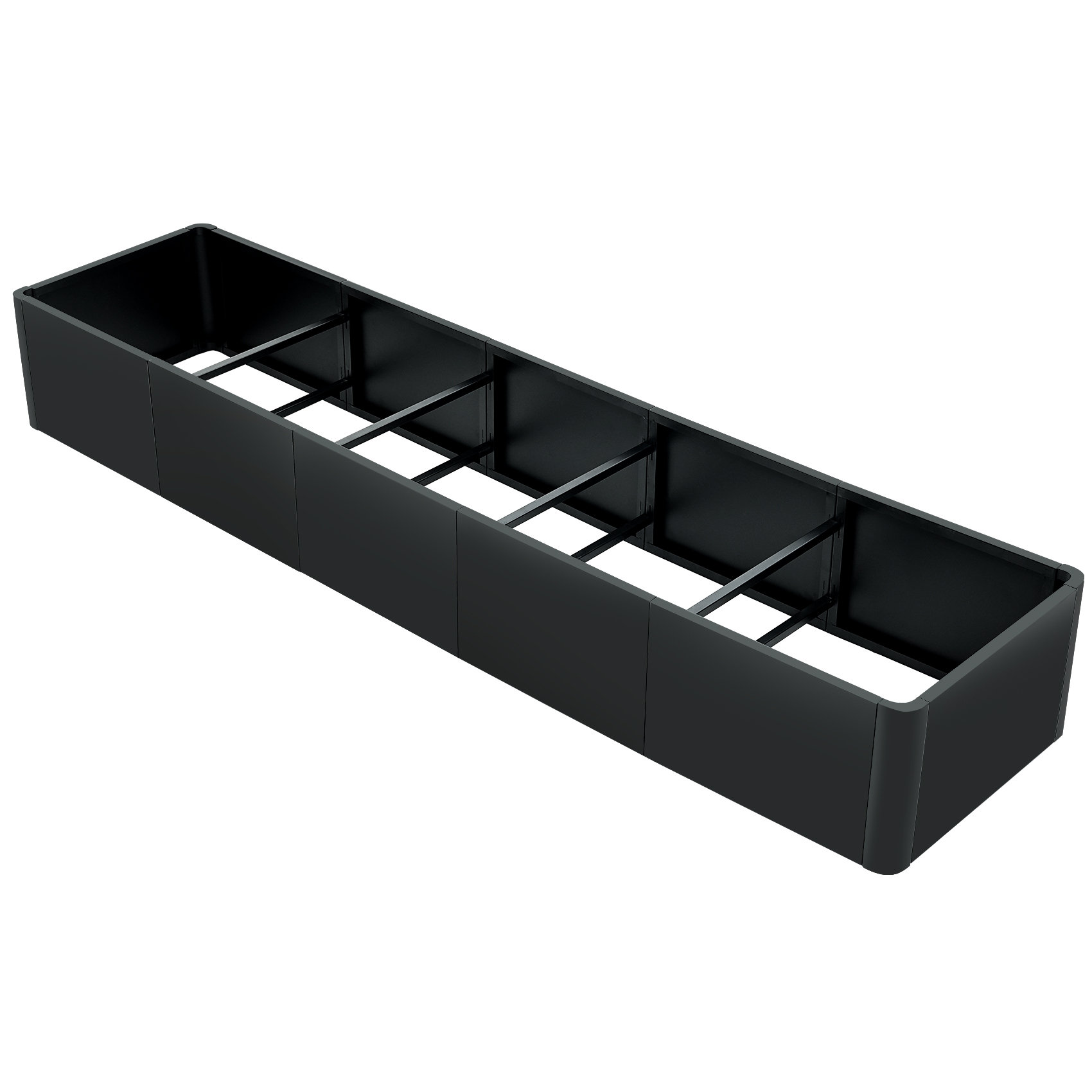 Wrought Studio 70"x20" Extra Long Rectangular Metal Planter with ...