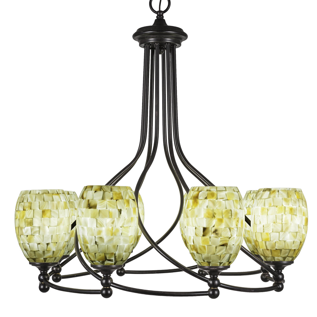 Winston Porter Skypark 8 Light Uplight Chandelier Shown In Dark Granite ...