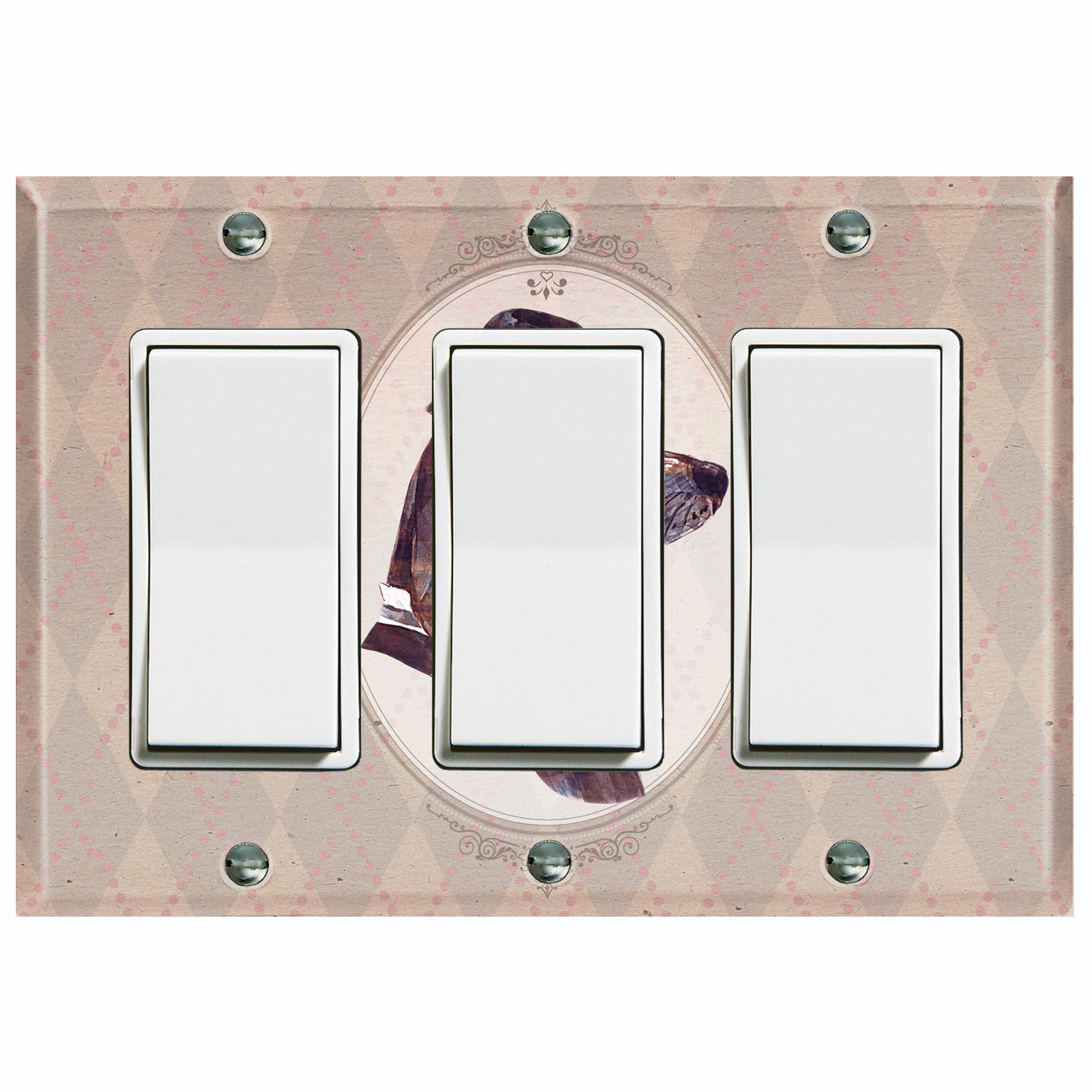 WorldAcc Metal Light Switch Plate Outlet Cover (Tuxedo Fancy Long Ears ...