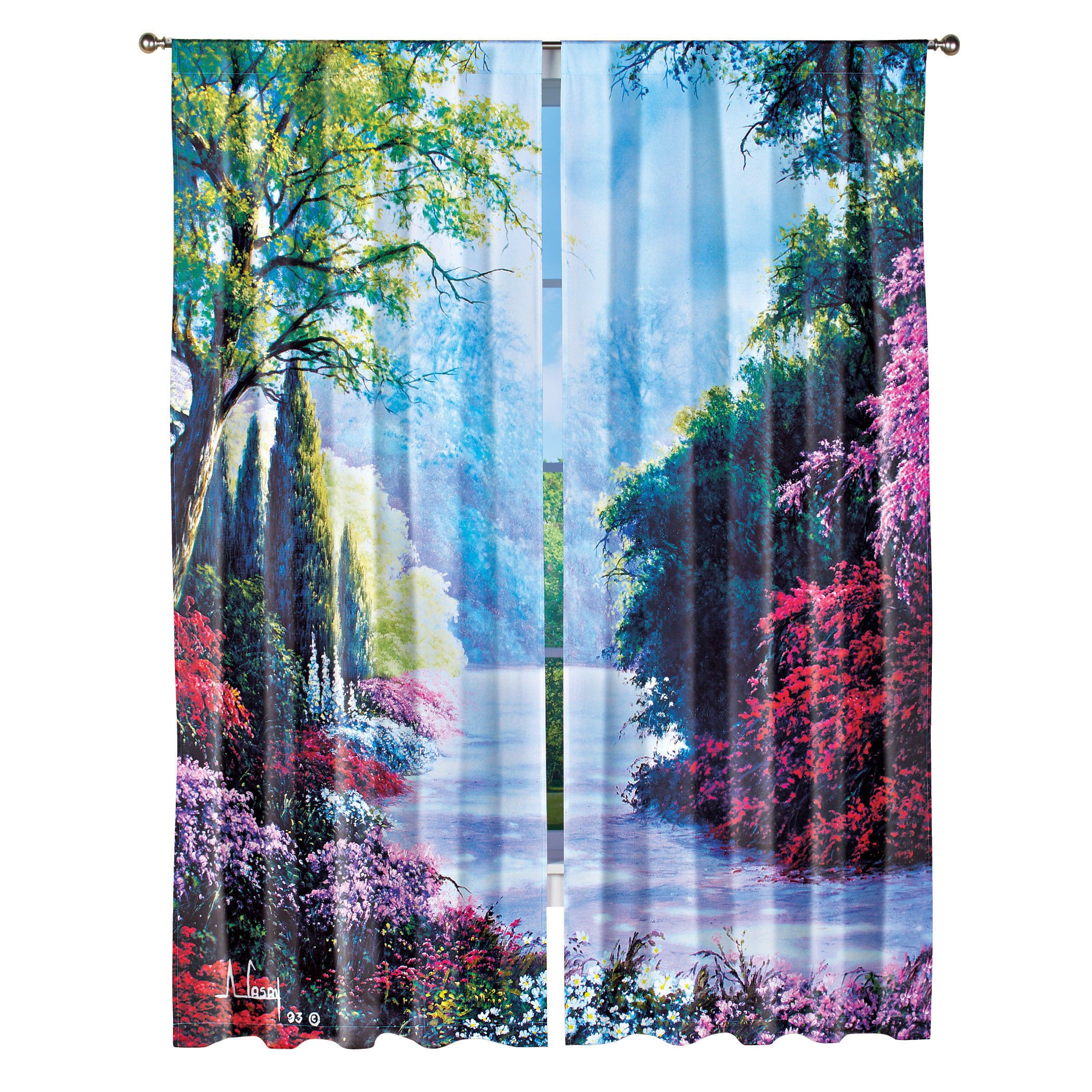 Loon Peak Scenic Garden Path Window Drapes - Wayfair Canada