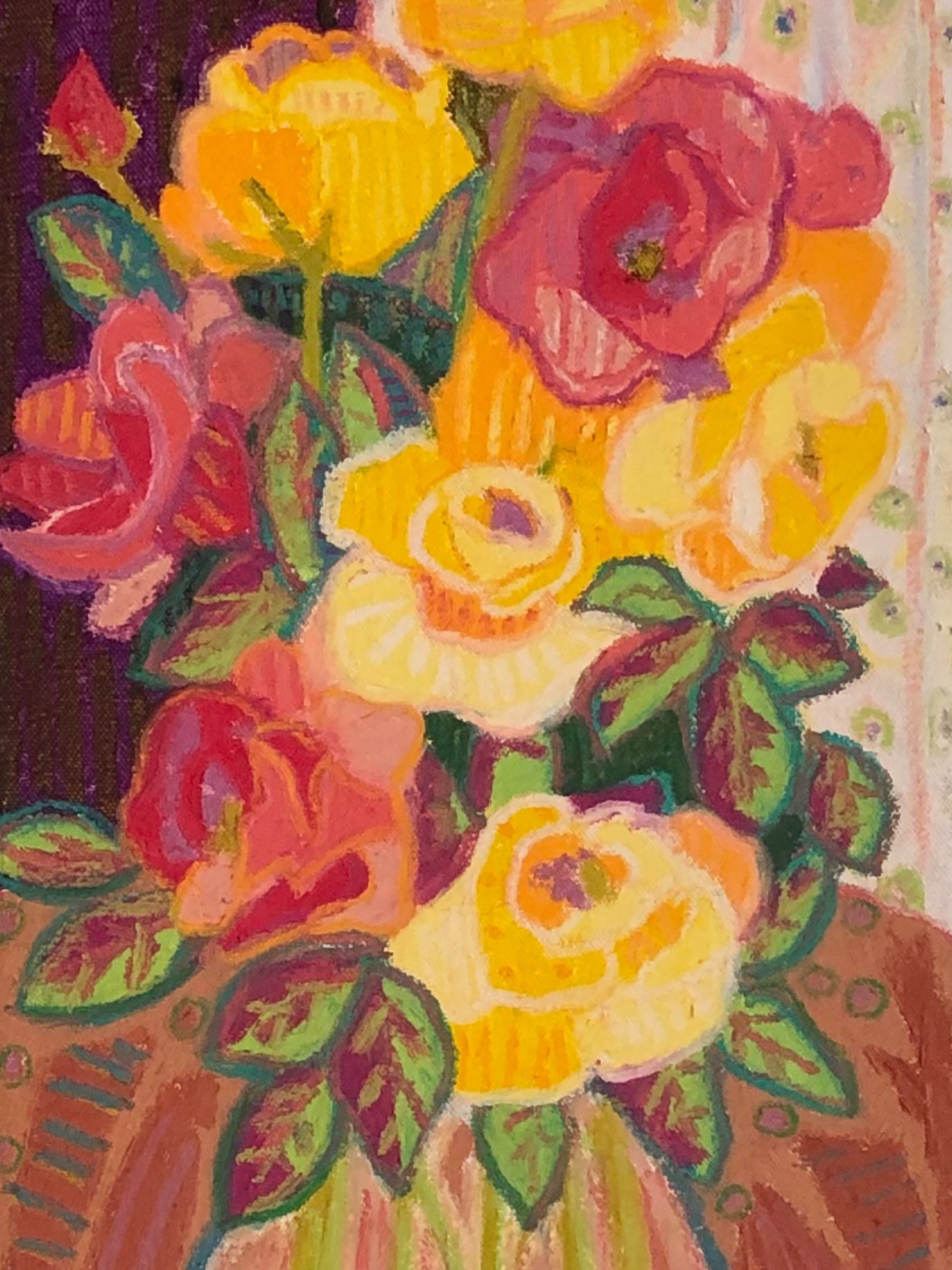 Made & Curated Pink & Yellow Roses By Jeff Ferst | Perigold