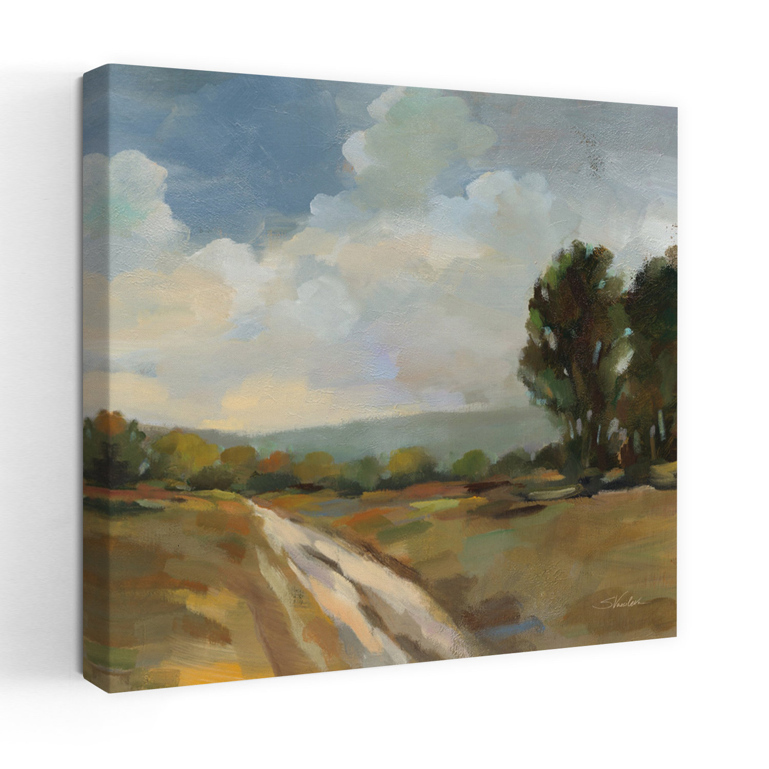 One Allium Way® Countryside View Sq Abstract Contemporary Landscape ...