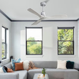 Silver Indoor Ceiling Fans You'll Love | Wayfair