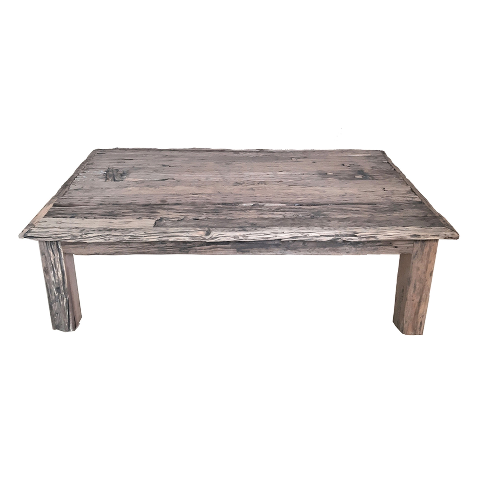 One Allium Way® Antique Rustic Coffee Table, 59.1x35.8x17.7", Old Wood ...