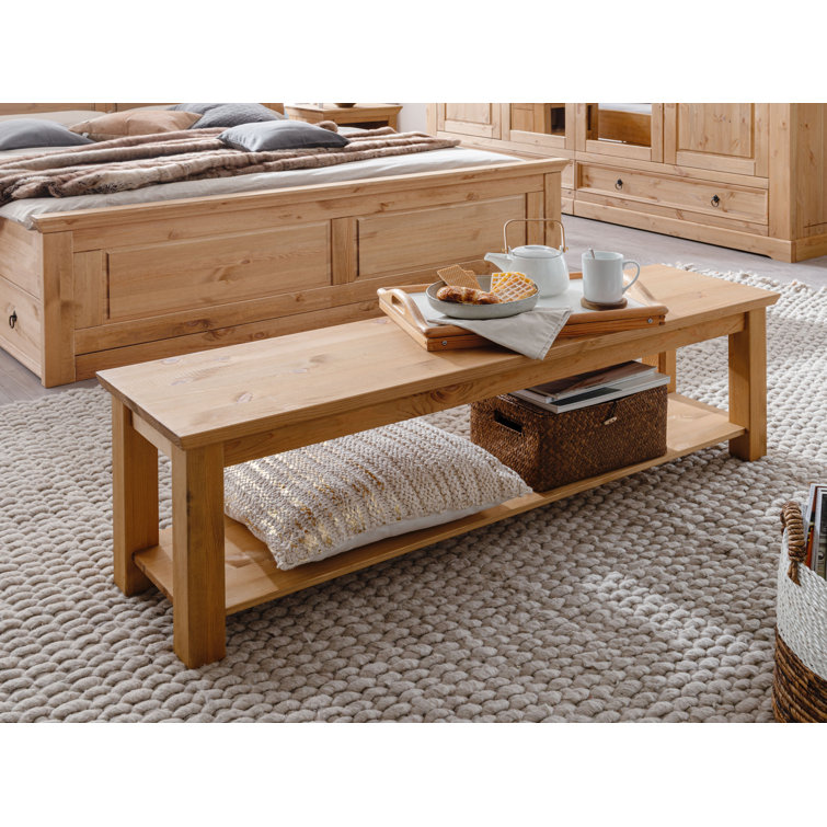 Union Rustic Gwydion Wood Storage Bench | Wayfair.co.uk