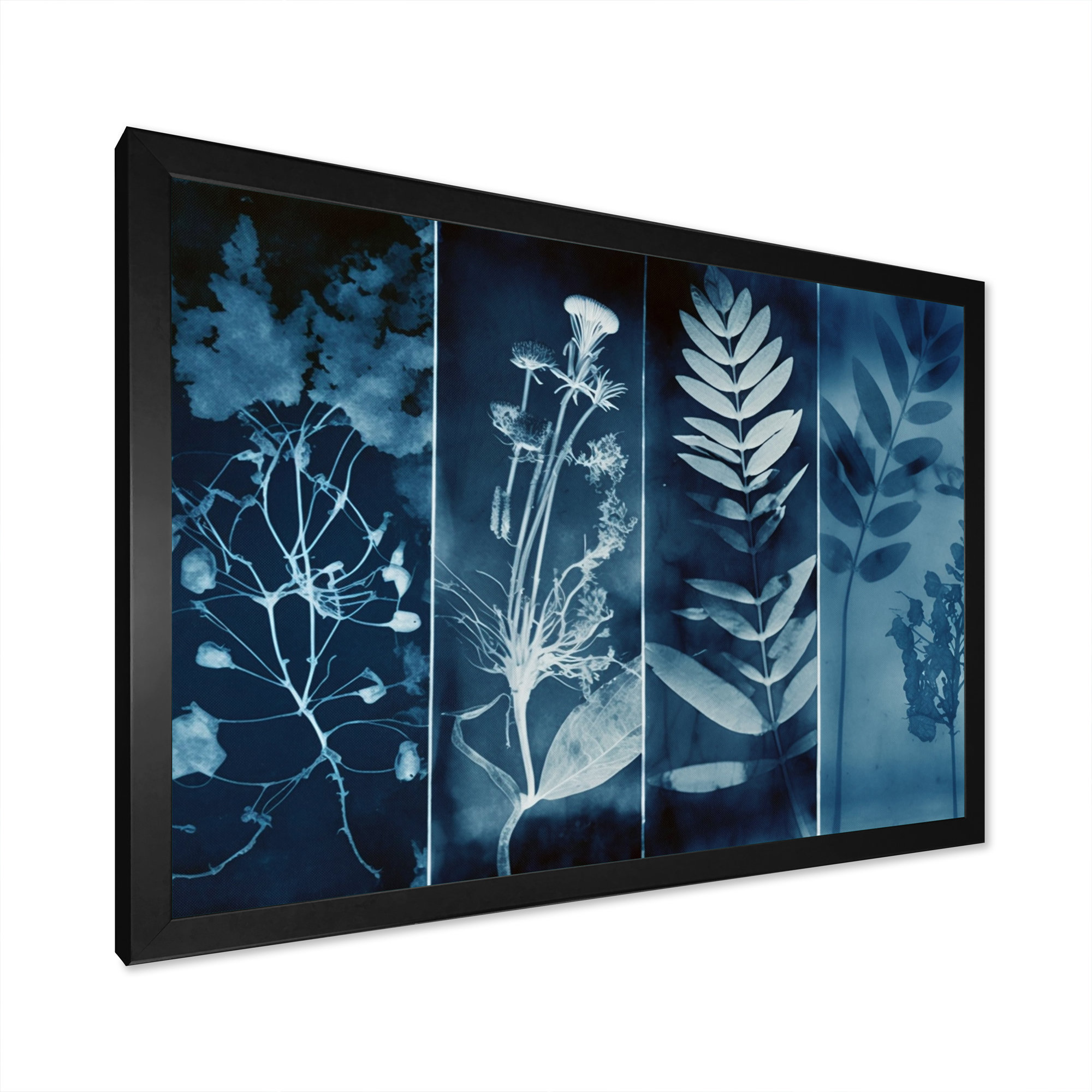 Red Barrel Studio Hruni Retro Wildflowers In Shades Of Blue VI - Print ...
